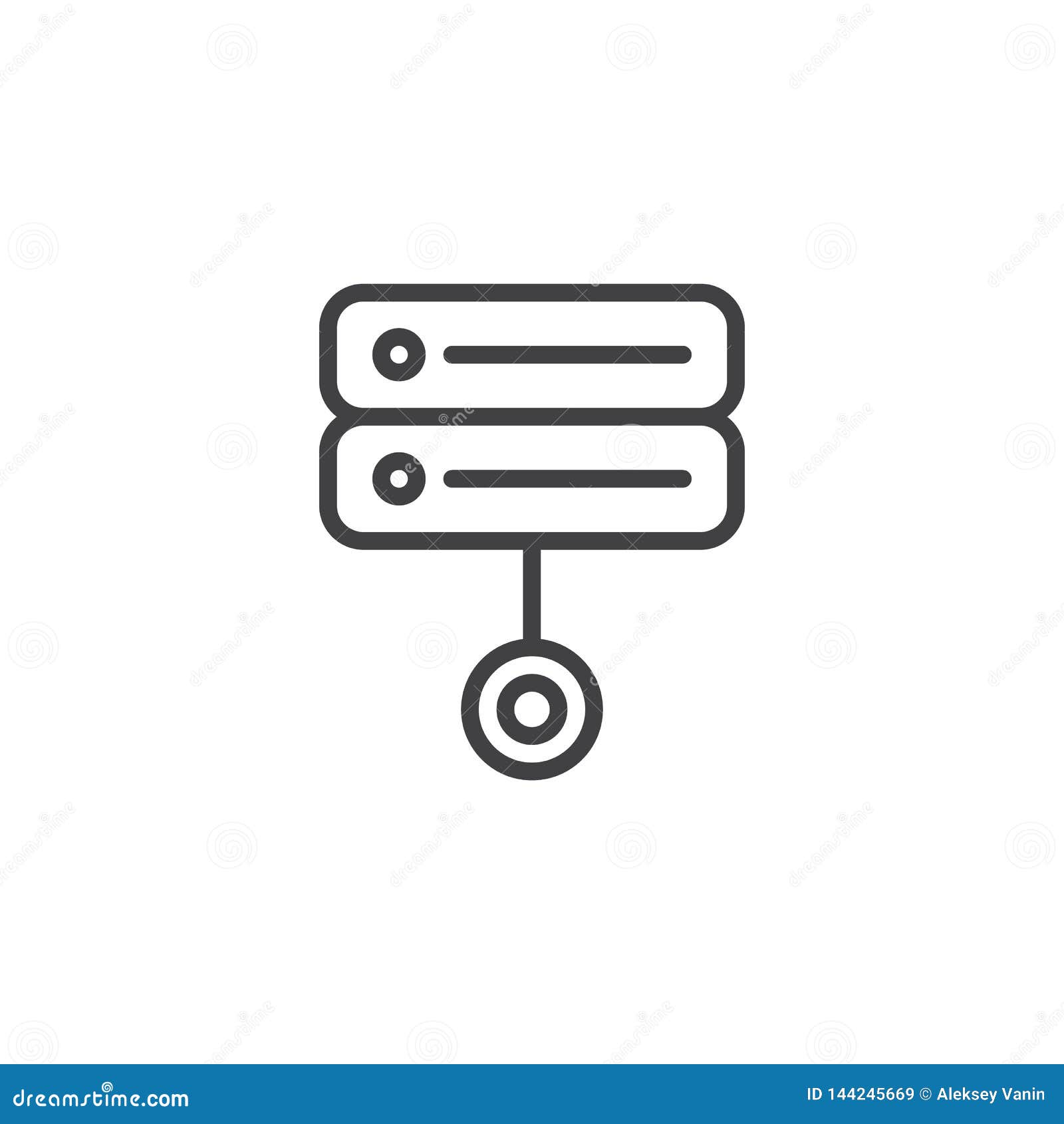 Server Data Racks Line Icon Stock Vector - Illustration of service ...