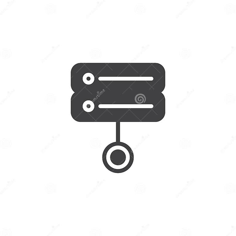 Server Data Racks Vector Icon Stock Vector - Illustration of racks ...