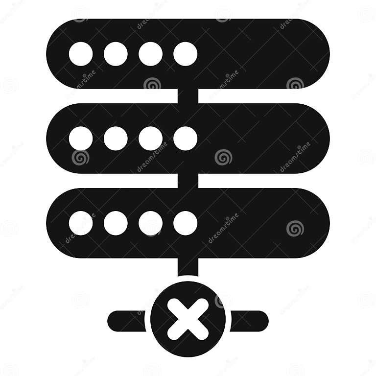 Server Data Restricted Icon Simple Vector. Creative Input Stock Vector ...