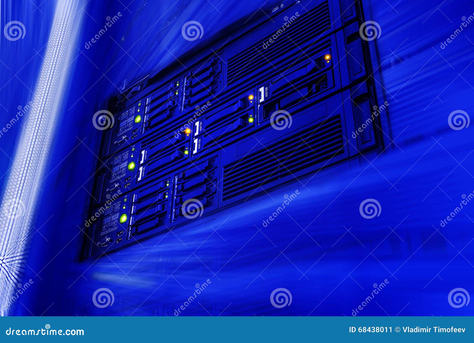 Server Data Warehouse Data Center in Futuristic Blur Stock Image ...
