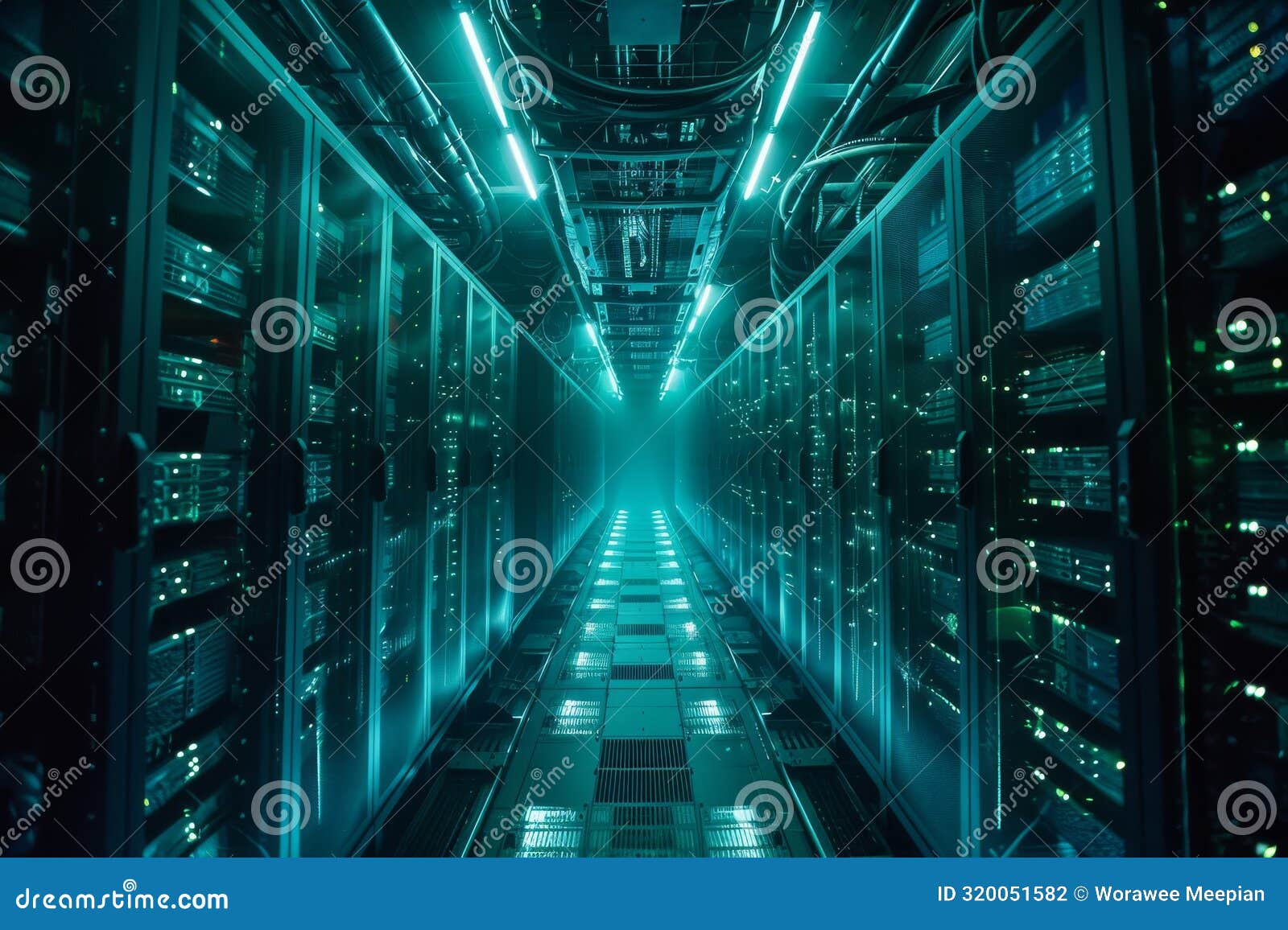 Server in Datacenter. Cloud Computing Data Storage Stock Photo - Image ...