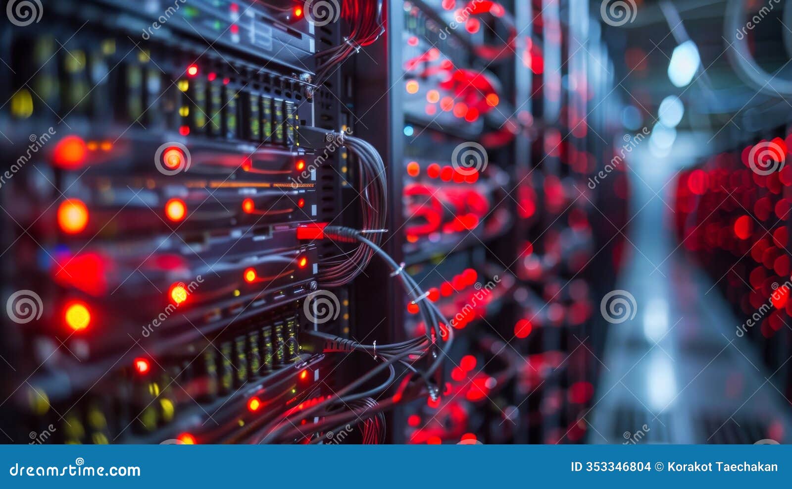 Server in Datacenter. Cloud Computing Data Storage Stock Photo - Image ...
