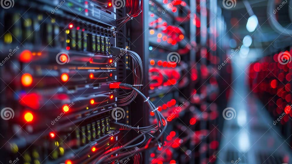 Server in Datacenter. Cloud Computing Data Storage Stock Photo - Image ...