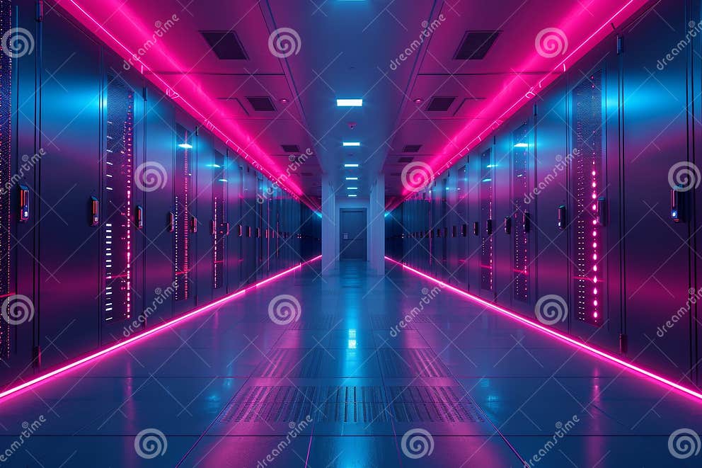 Server In Datacenter Cloud Computing Data Storage Stock Image Image