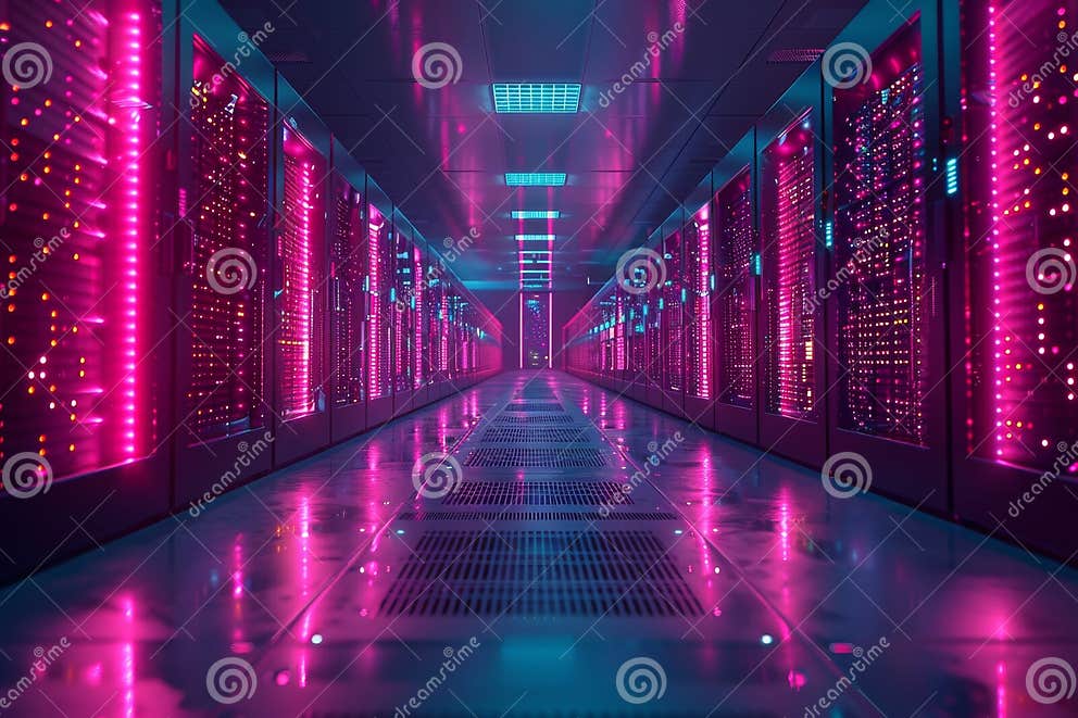 Server in Datacenter. Cloud Computing Data Storage Stock Photo - Image ...