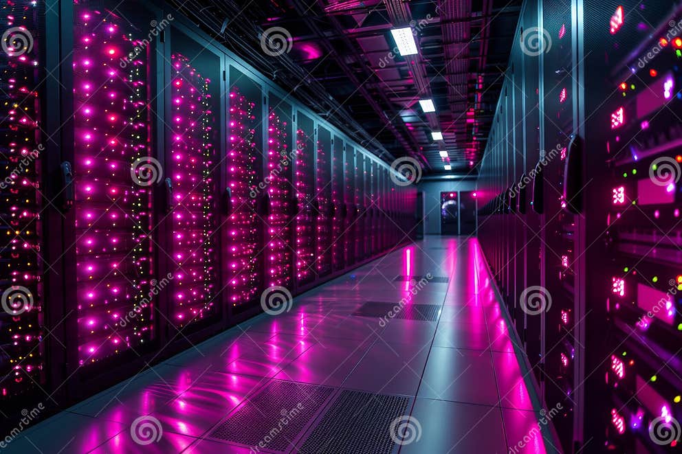 Server in Datacenter. Cloud Computing Data Storage Stock Photo - Image ...