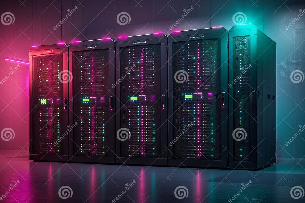 Server In Datacenter Cloud Computing Data Storage Stock Image Image