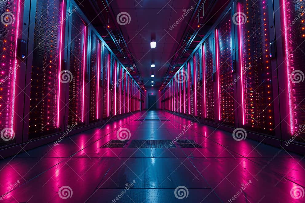 Server in Datacenter. Cloud Computing Data Storage Stock Photo - Image ...