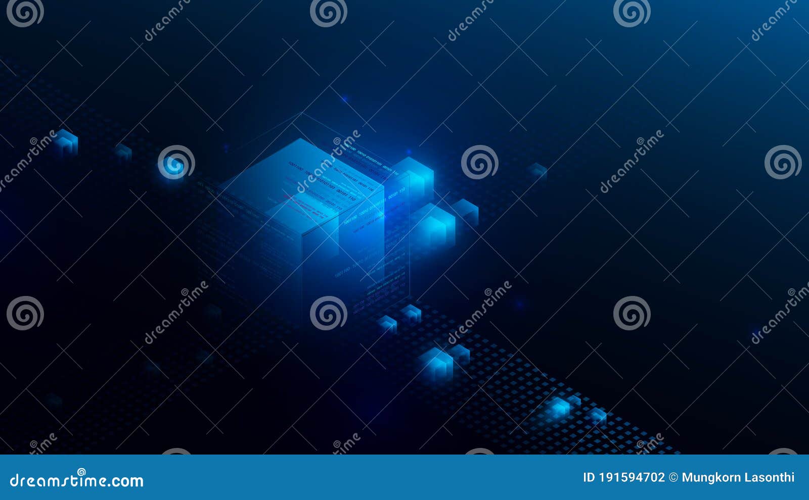 Server Datacenter and Supercomputers. Concept of Big Data Storage ...