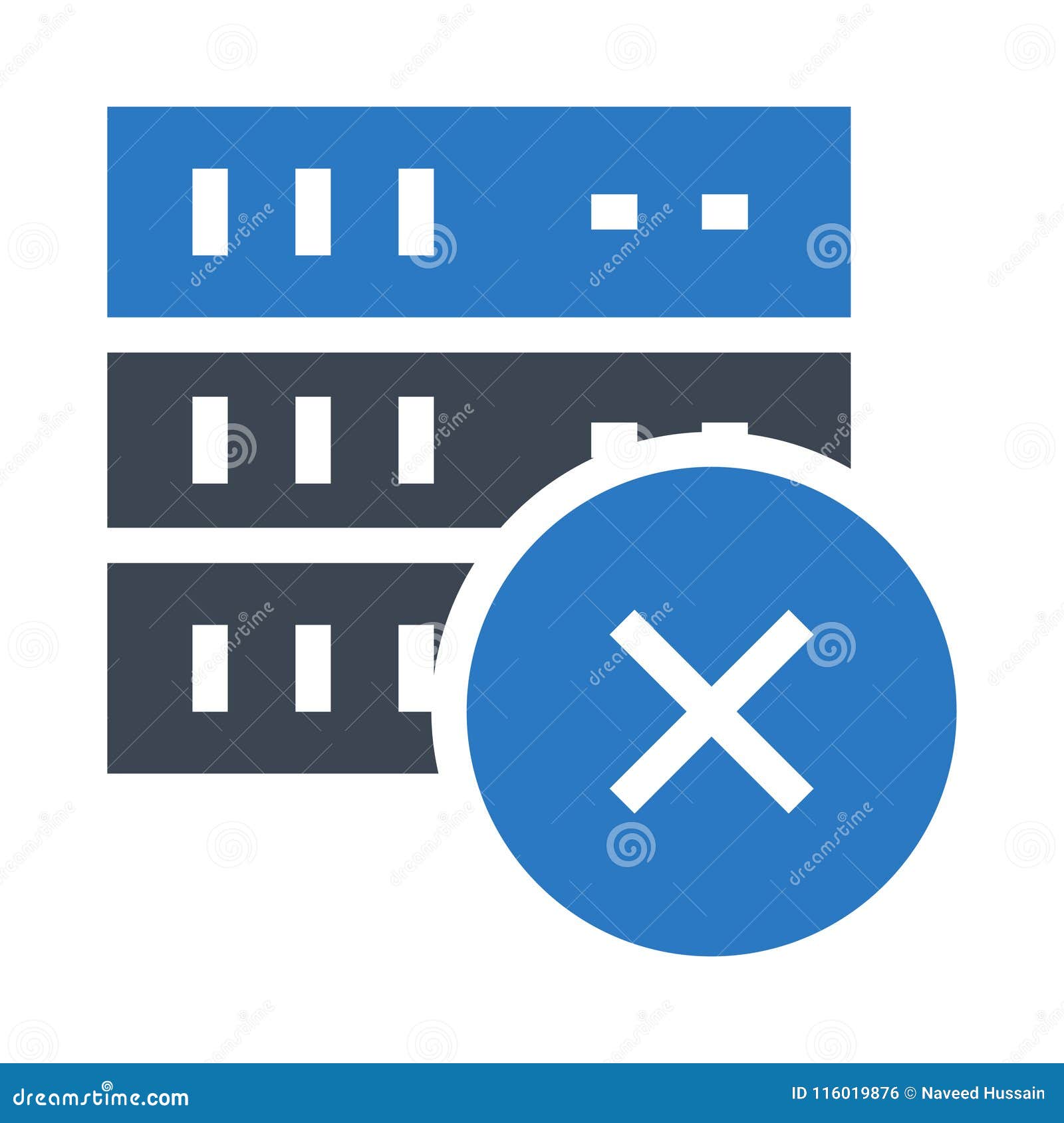 Server Delete Glyphs Double Color Icon Stock Illustration ...