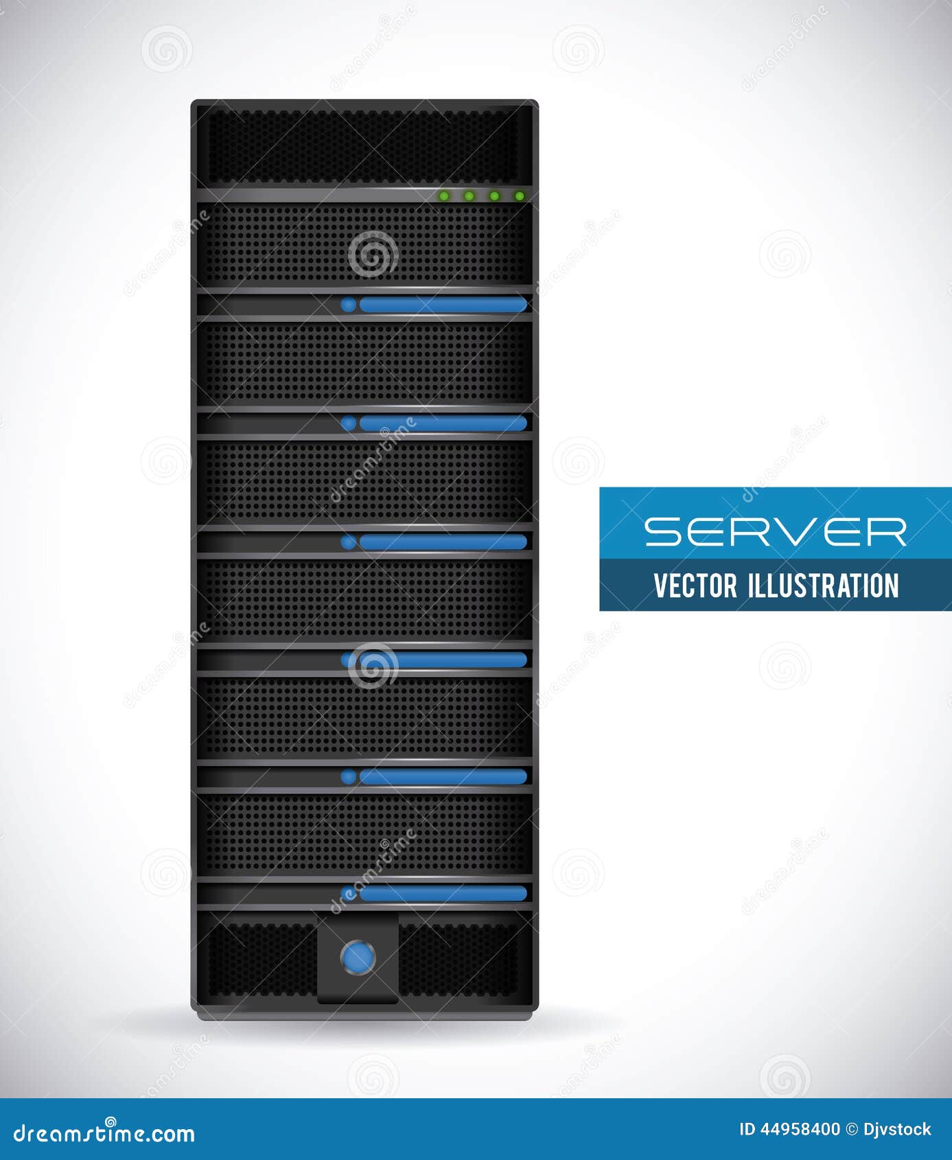 Server design stock vector. Illustration of stacked, icon - 44958400