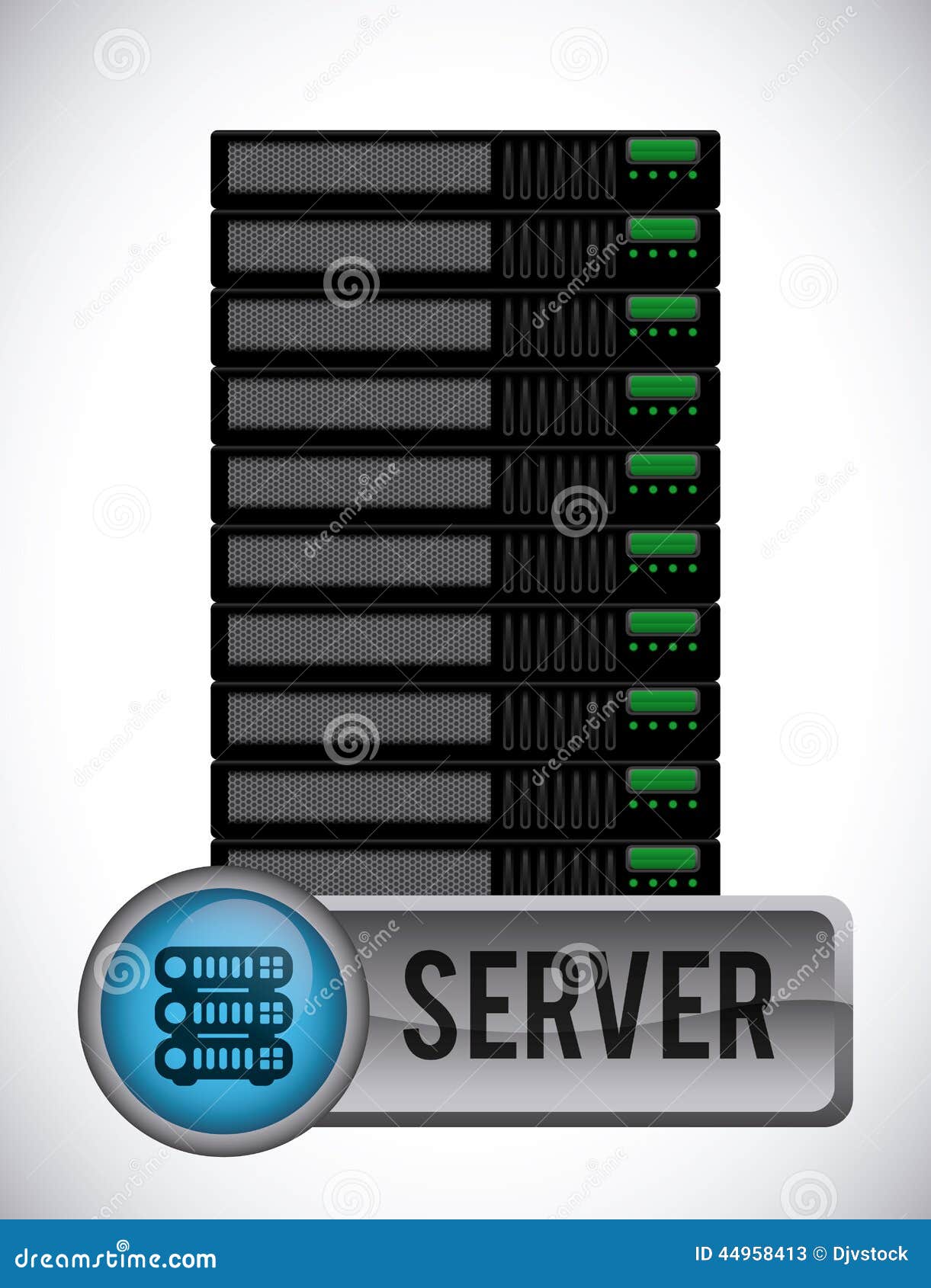 Server design stock vector. Illustration of electronics - 44958413