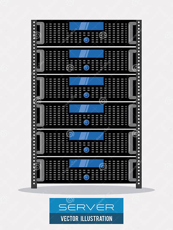 Server design stock vector. Illustration of network, mainframe - 44958417