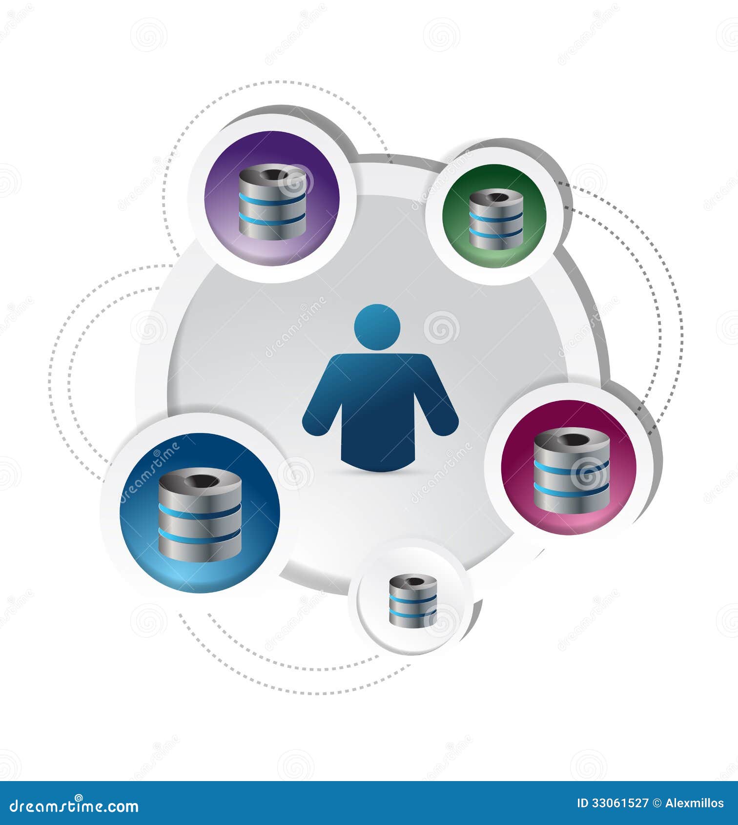 Server Diagram Concept Illustration Design Stock Illustration ...