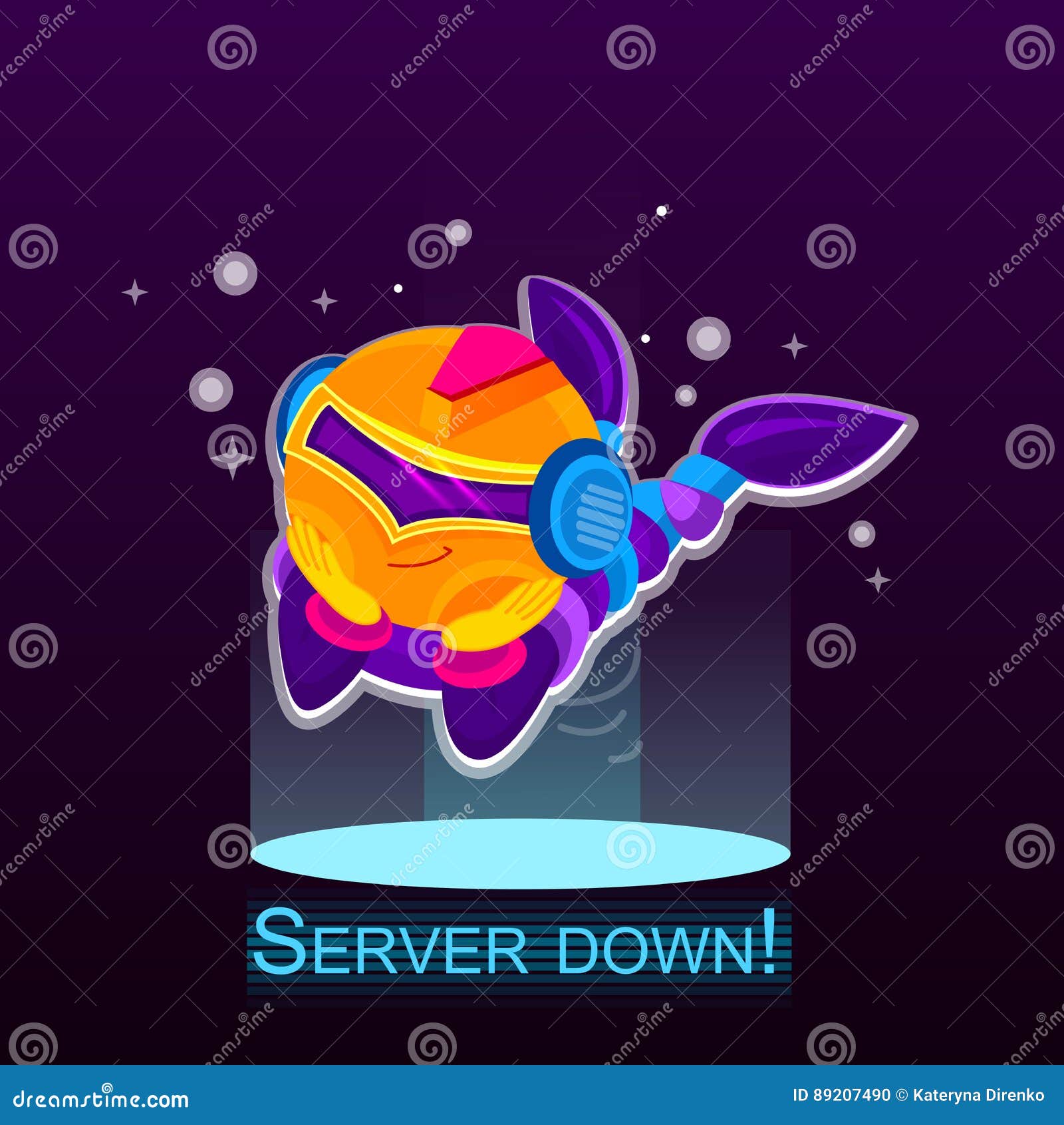 Server down icon. stock illustration. Illustration of global - 89207490