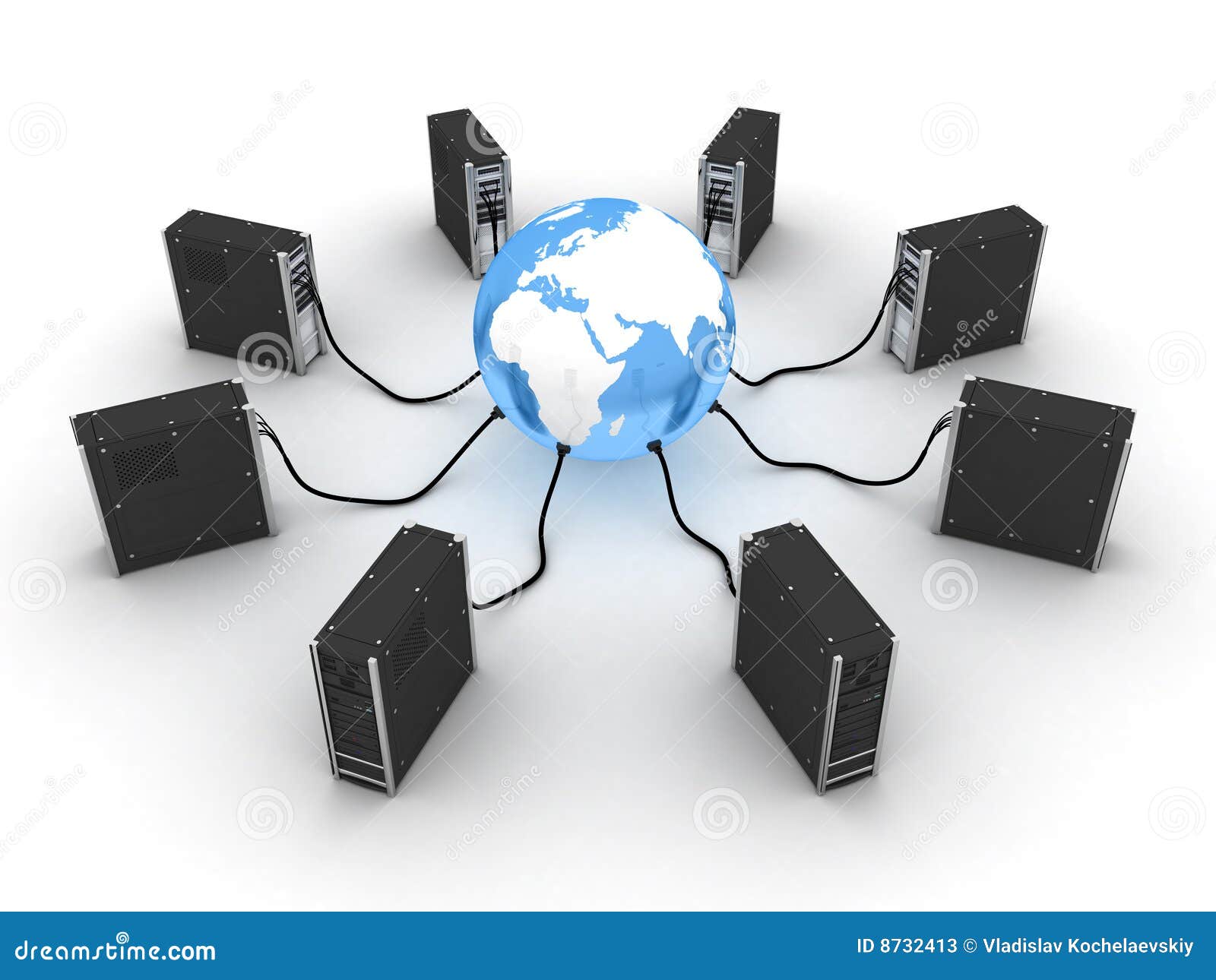 Server and earth stock illustration. Illustration of internet - 8732413