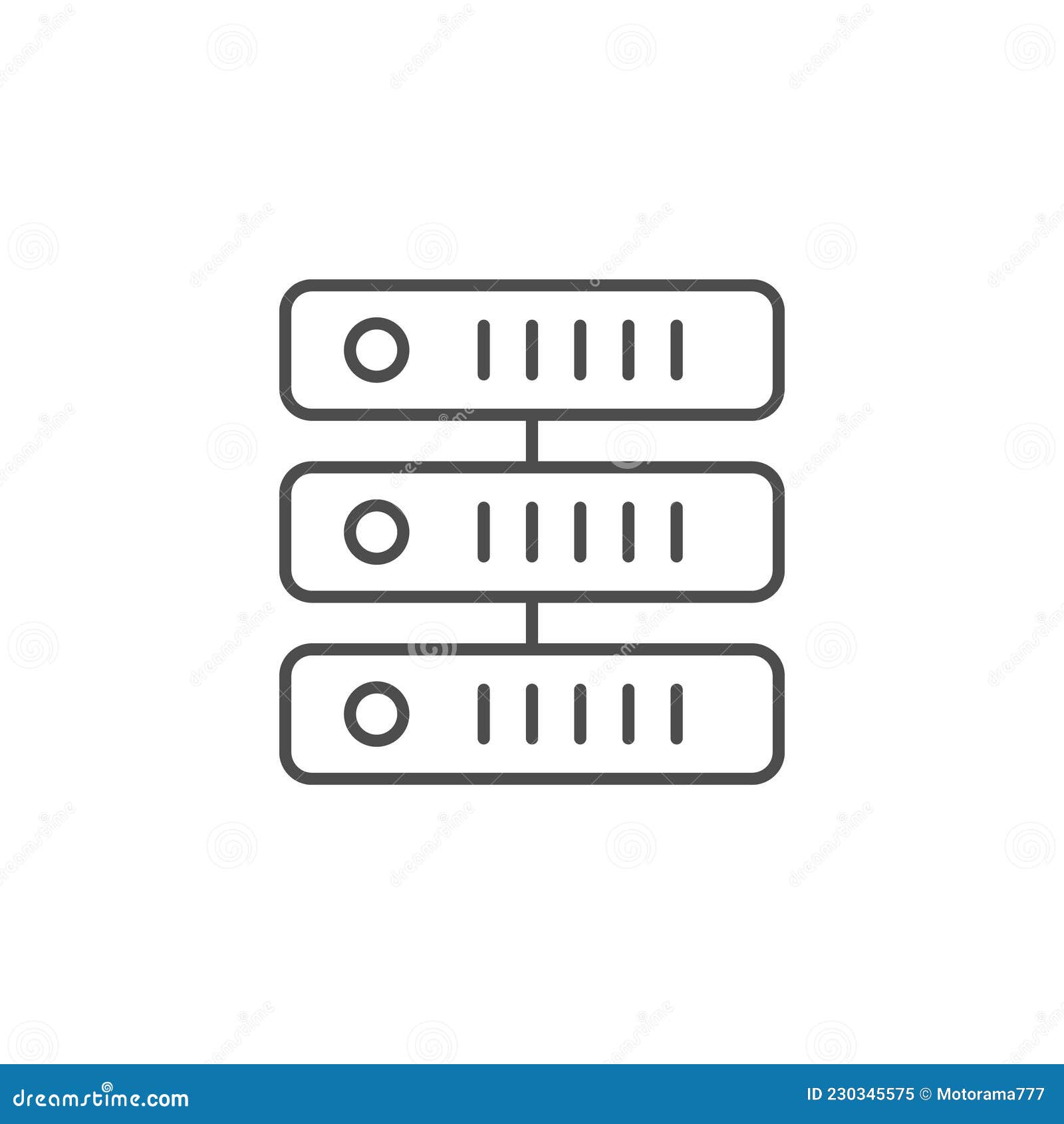Server Equipment Line Outline Icon Stock Vector - Illustration of ...