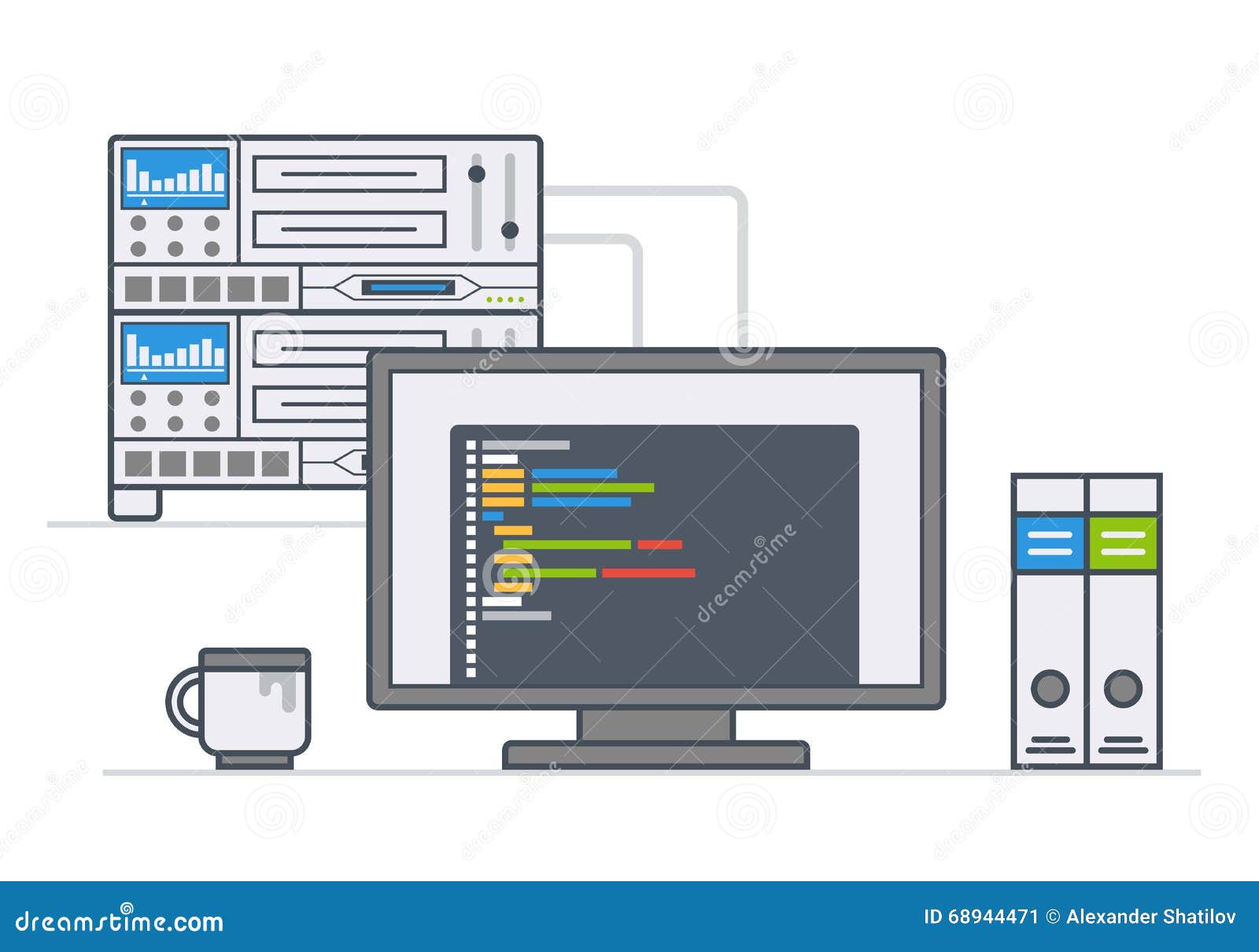 Server Equipment. Workplace System Administrator, Programmer Stock ...