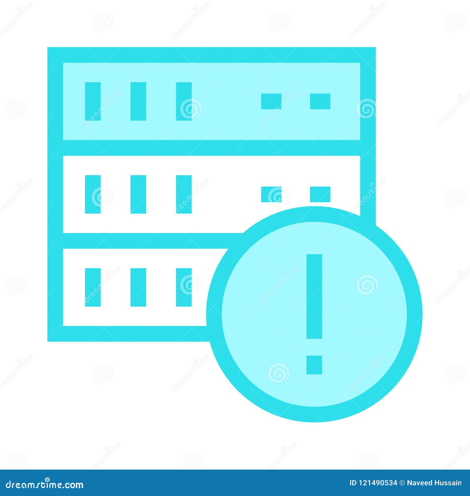 Server Error Color Line Icon Stock Illustration Illustration Of