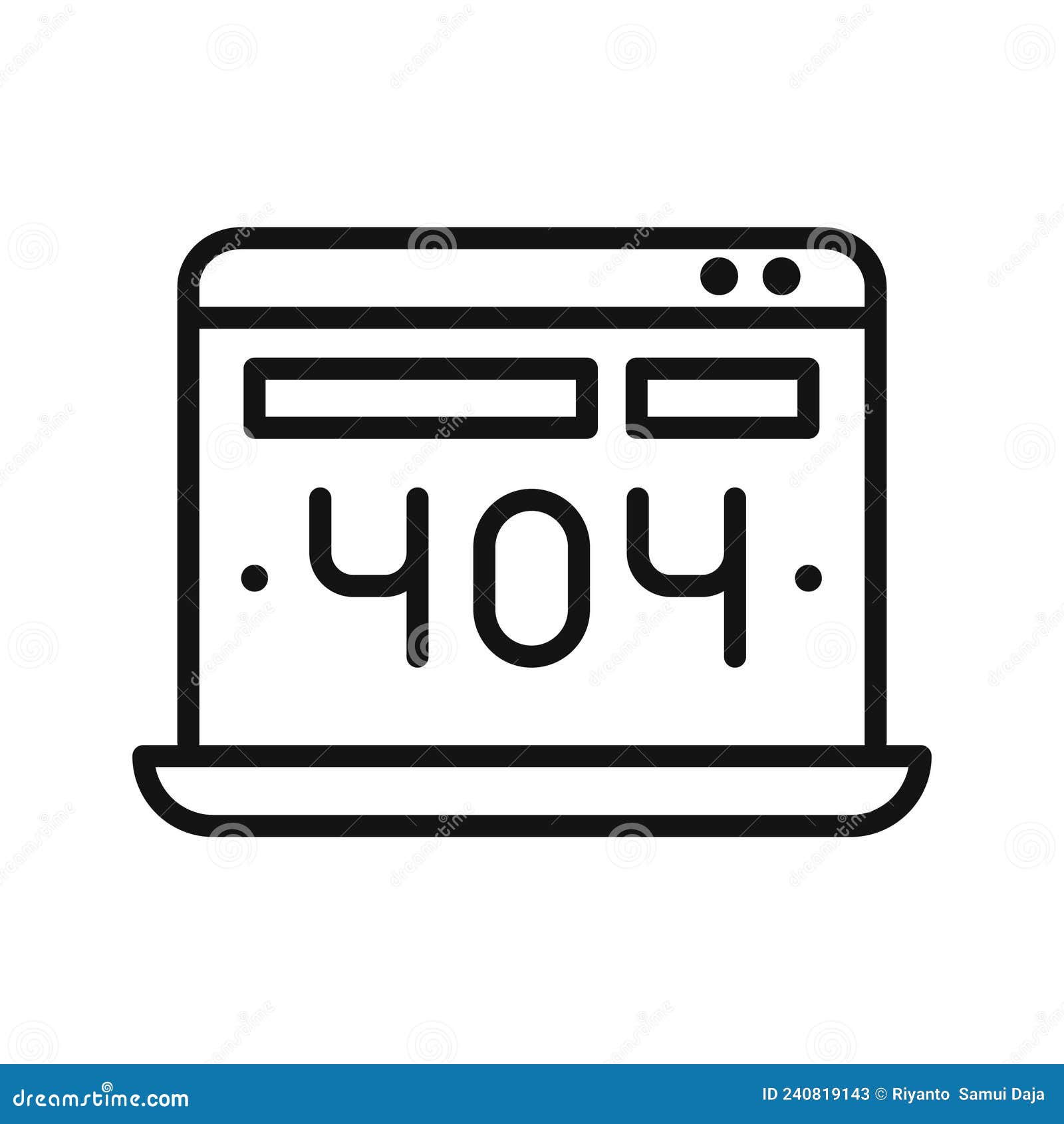 Server Error Icon Black and White Illustration Stock Vector ...