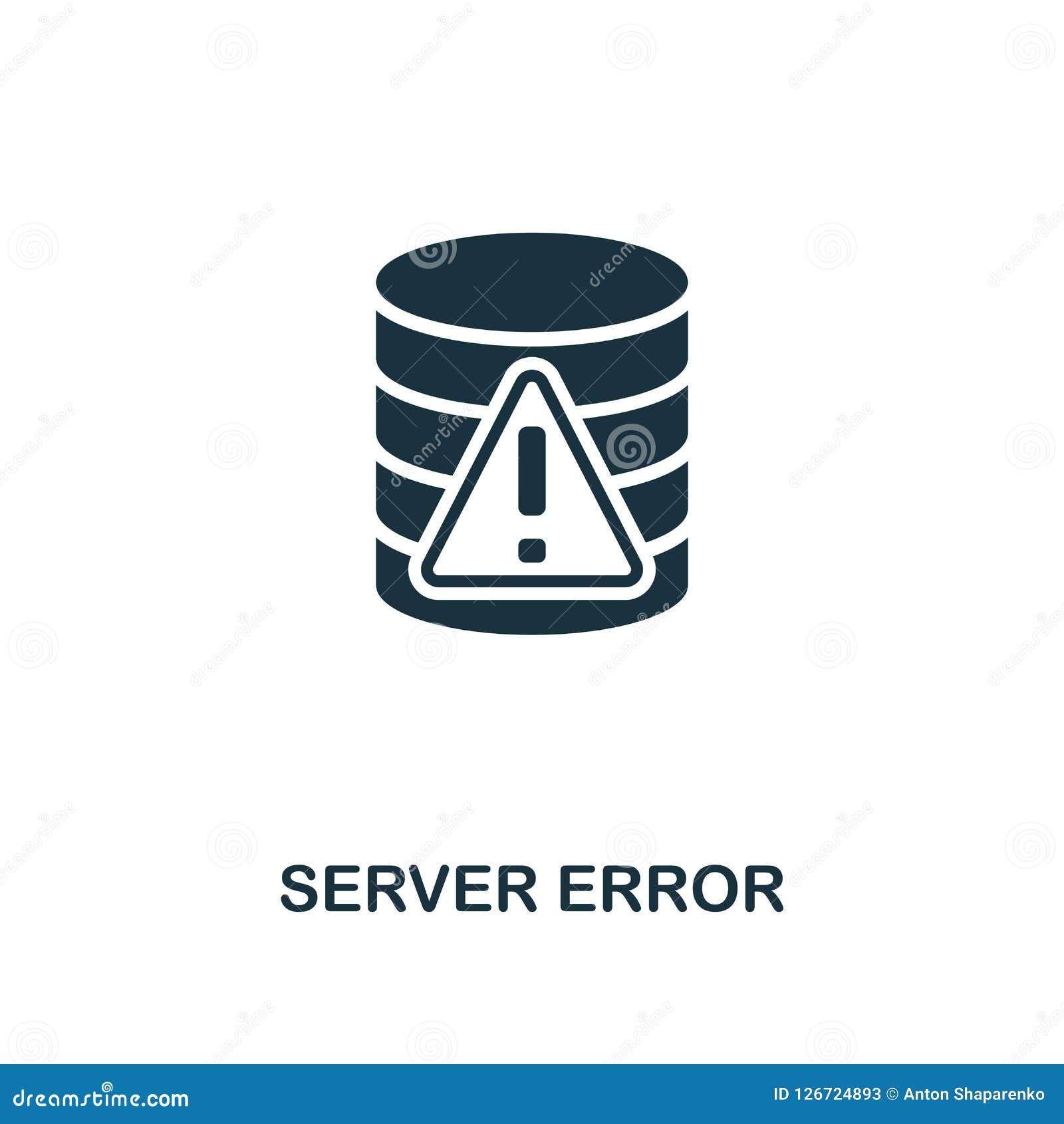 Server Error Icon. Monochrome Style Design from Big Data Icon ...