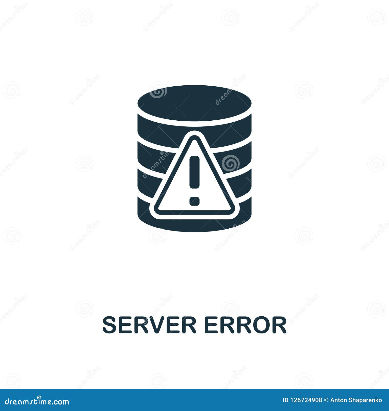 Server Error Icon. Monochrome Style Design from Big Data Icon ...
