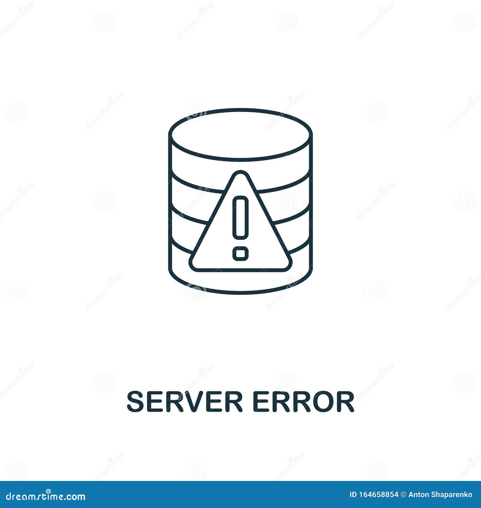 Server Error Outline Icon. Thin Line Style from Big Data Icons ...