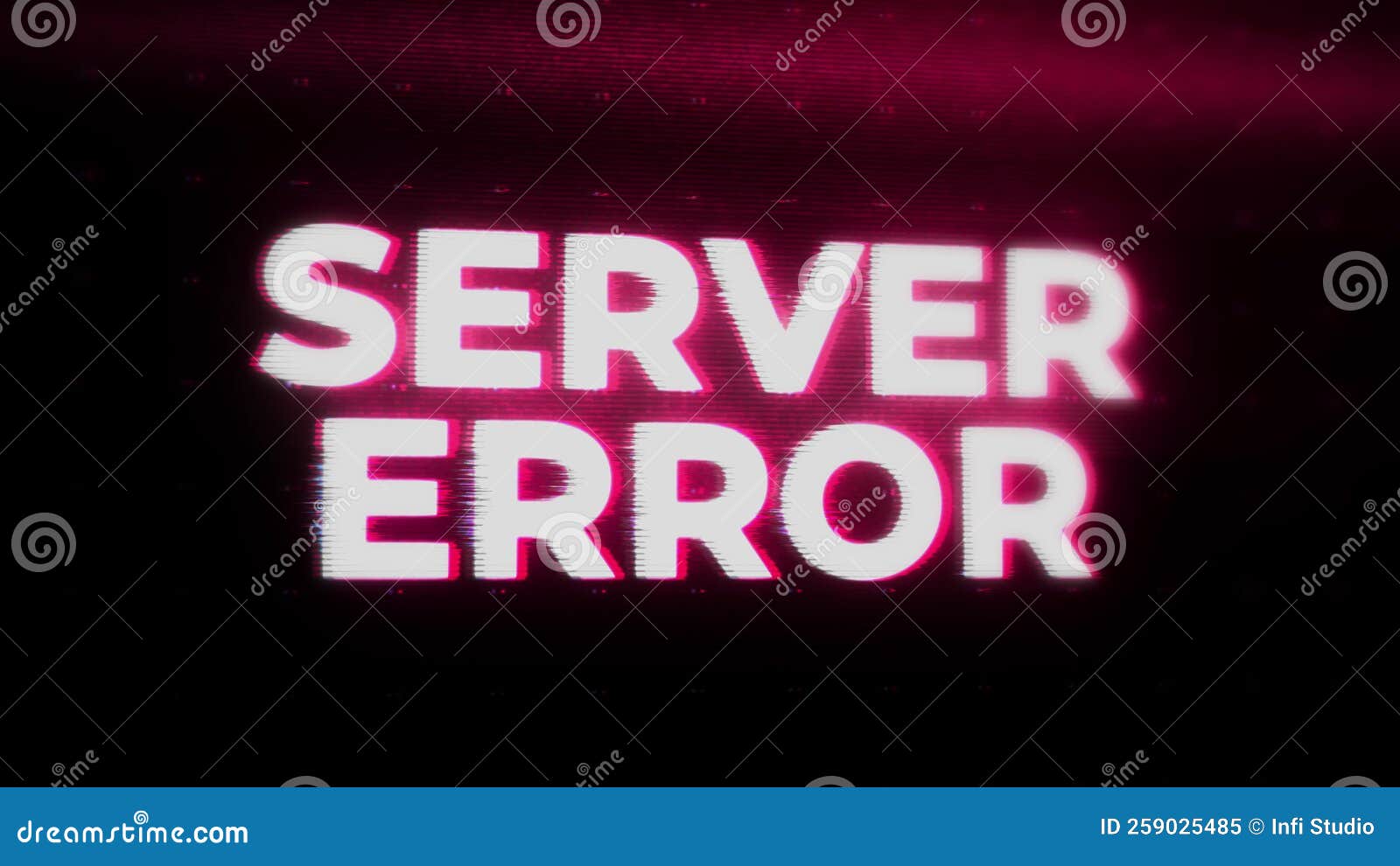 Server Error Warning Alert Error Message Flashing On Screen Computer