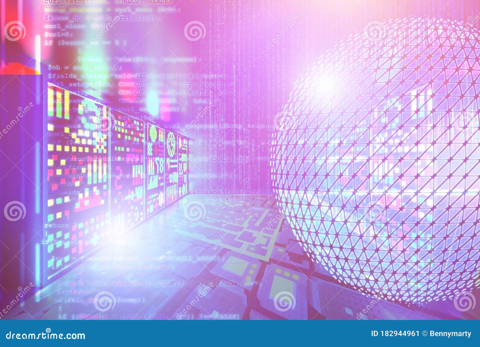 Server farm network stock illustration. Illustration of reality - 182944961