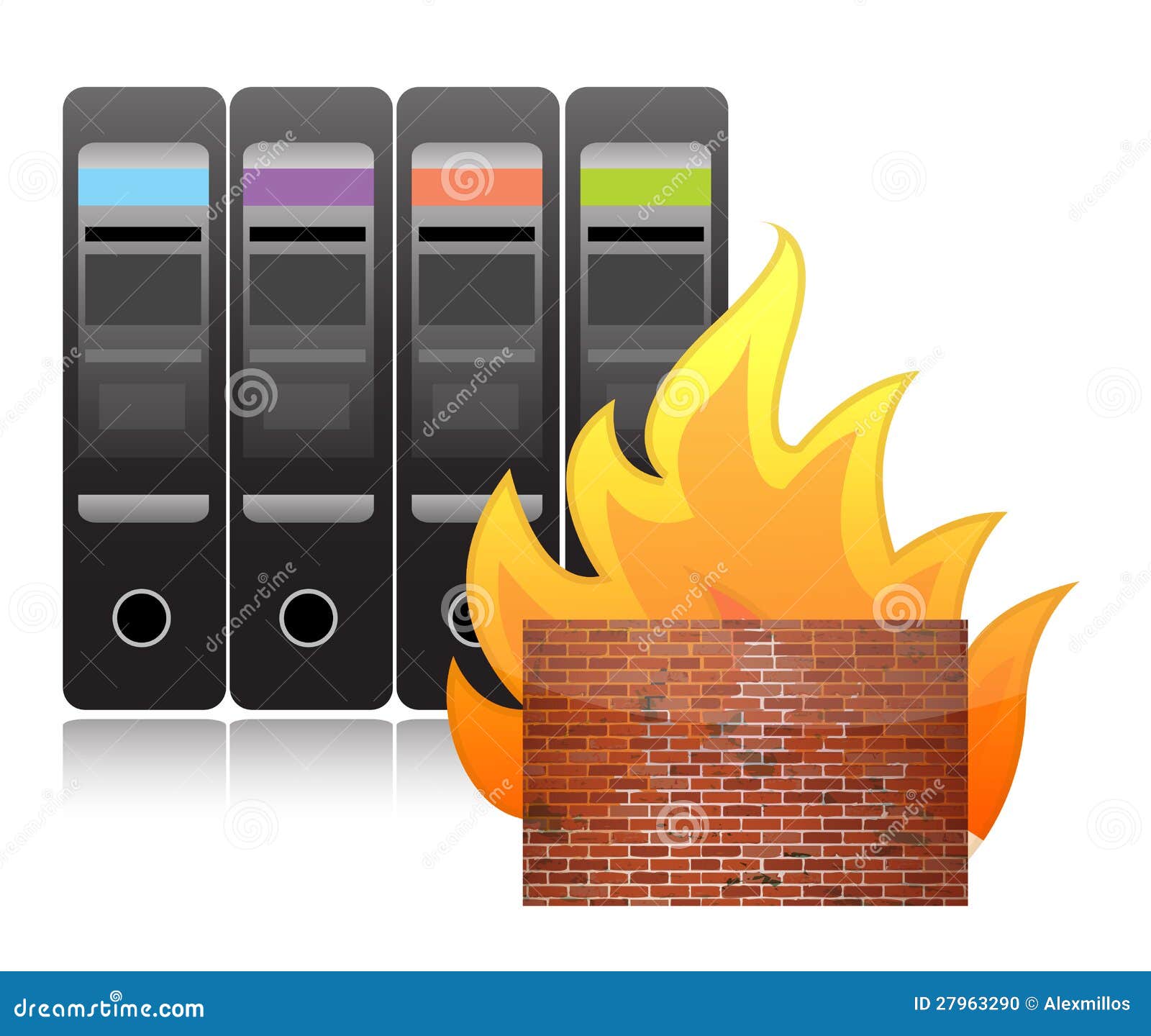 Firewall Illustration Concept. Can Use For Web Banner, Infographics ...