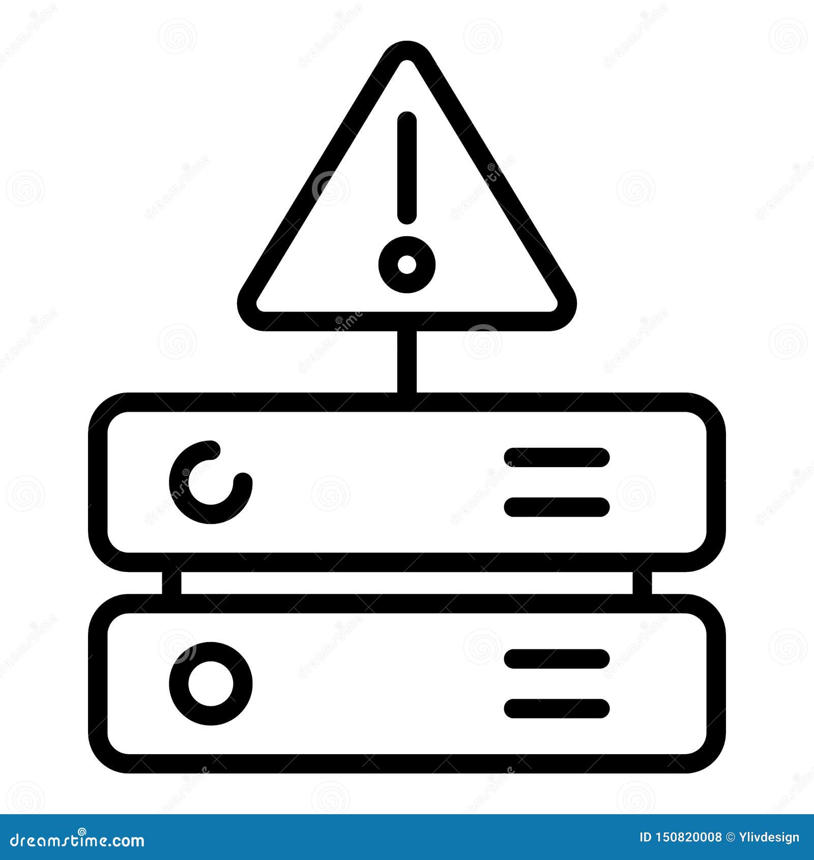 Server Firewall Icon, Outline Style Stock Vector - Illustration of ...
