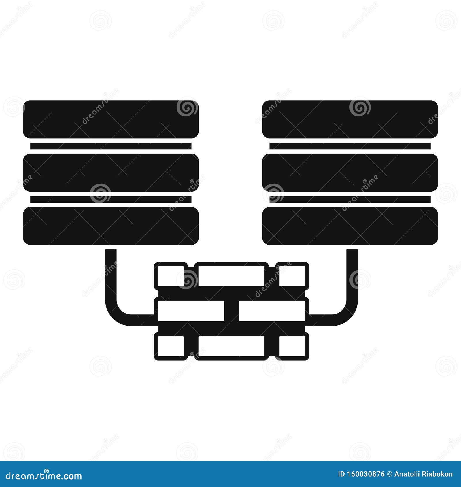 Server Firewall Icon, Simple Style Stock Vector - Illustration of ...