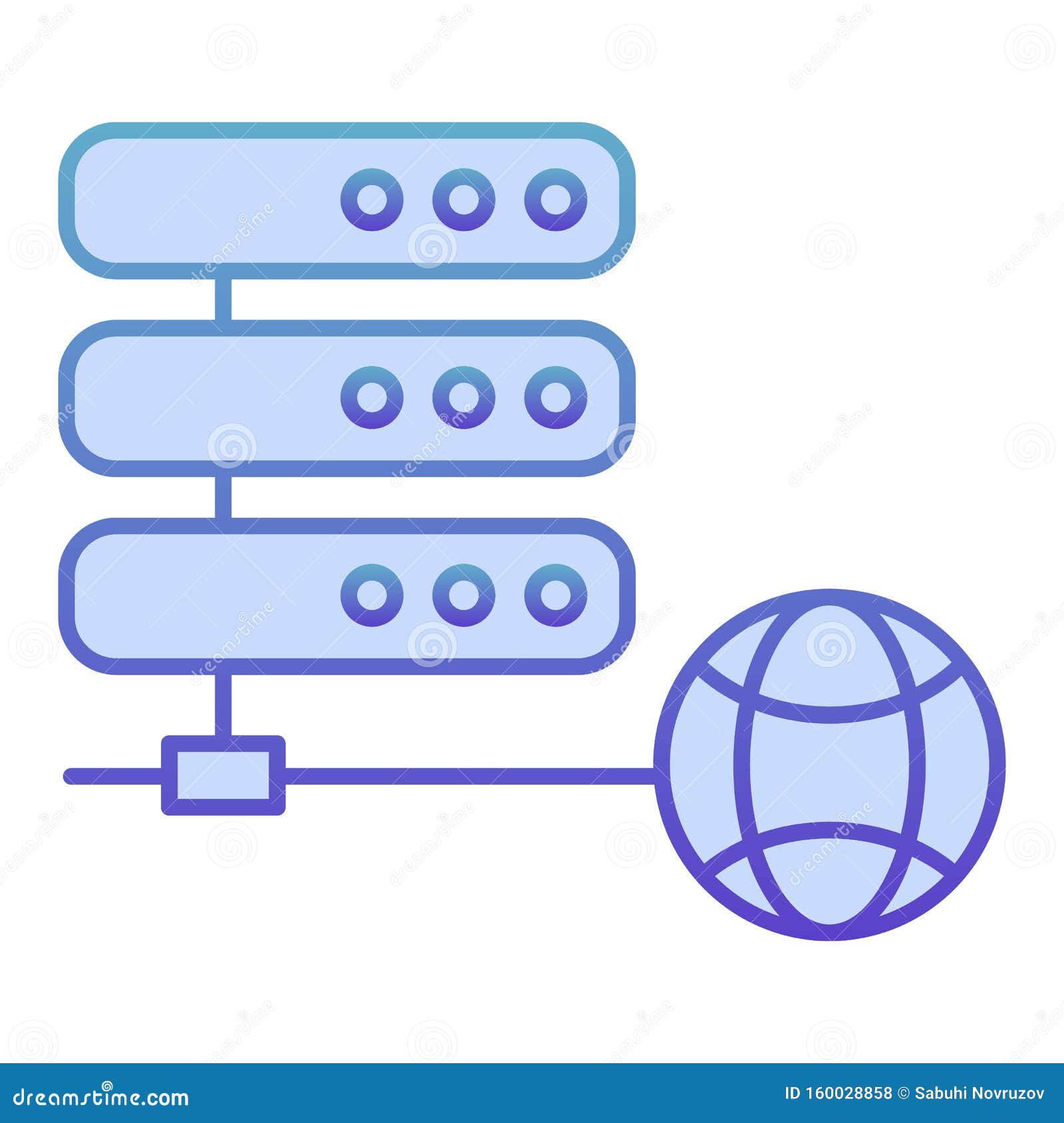 Server Flat Icon. Data Storage Blue Icons in Trendy Flat Style Stock ...