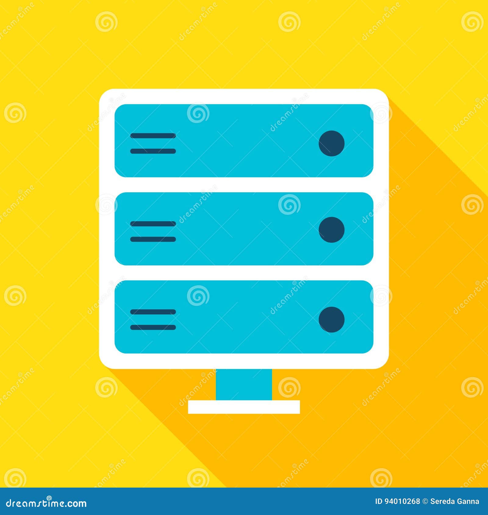 Server Flat Icon stock vector. Illustration of element - 94010268