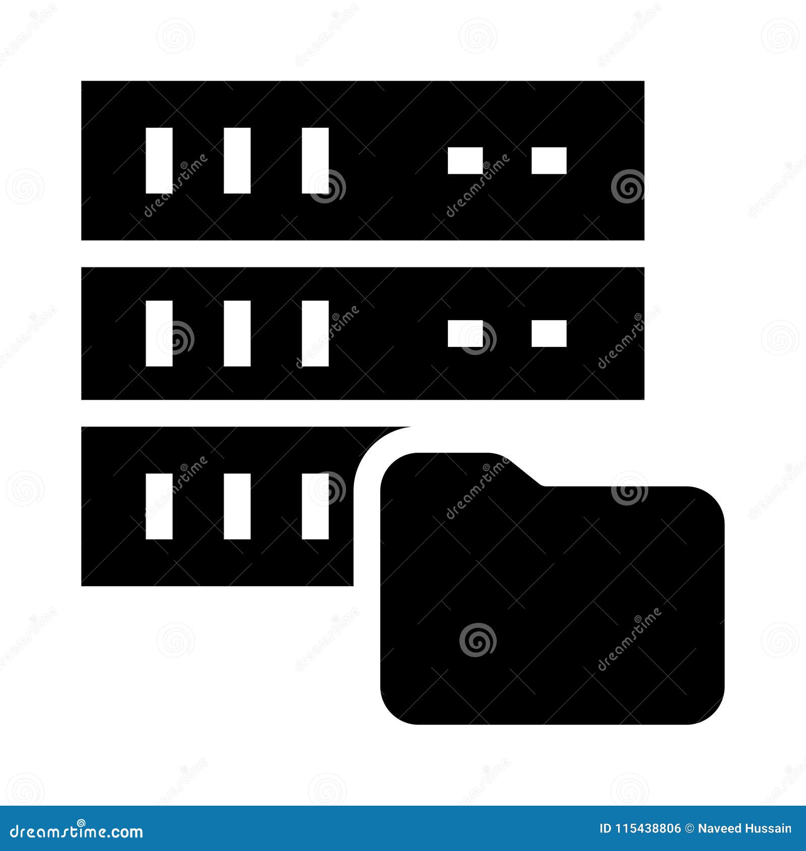 Server folder glyphs icon stock illustration. Illustration of idea ...