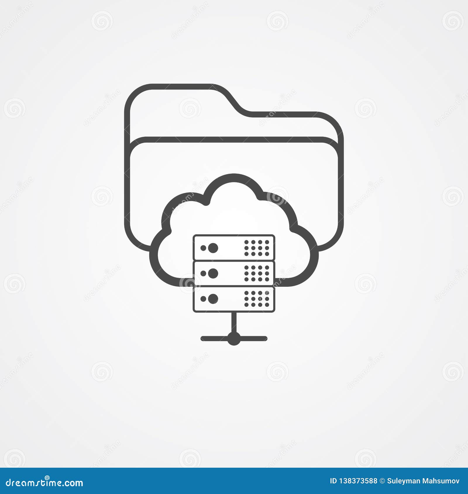 Server Folder Vector Icon Sign Symbol Stock Vector - Illustration of ...
