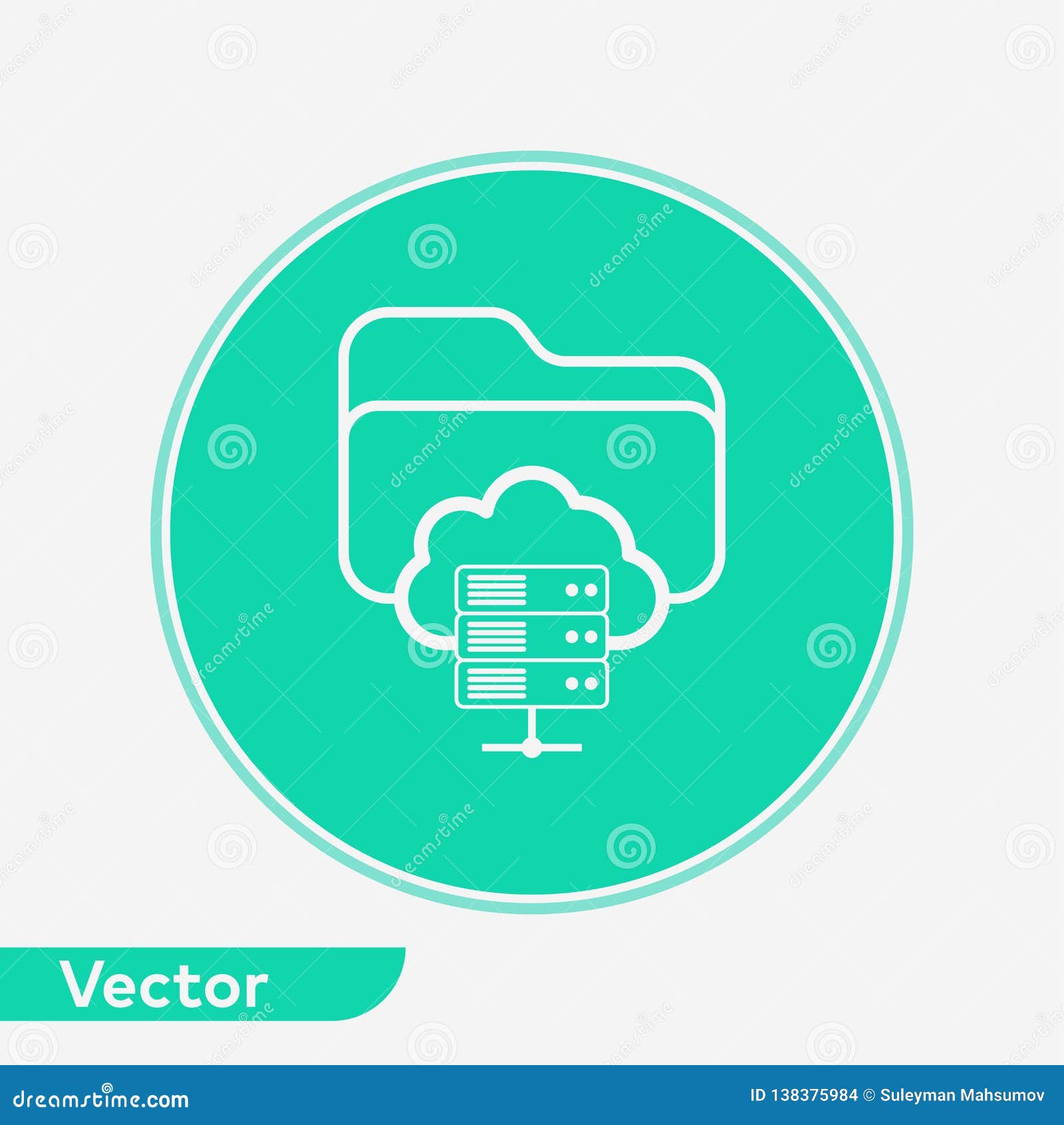 Server Folder Vector Icon Sign Symbol Stock Vector - Illustration of ...