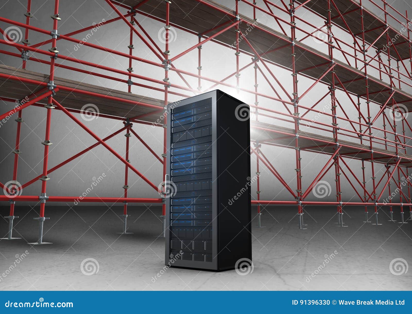 Scaffolding In Front Of A Brick Facade Royalty-Free Stock Image ...