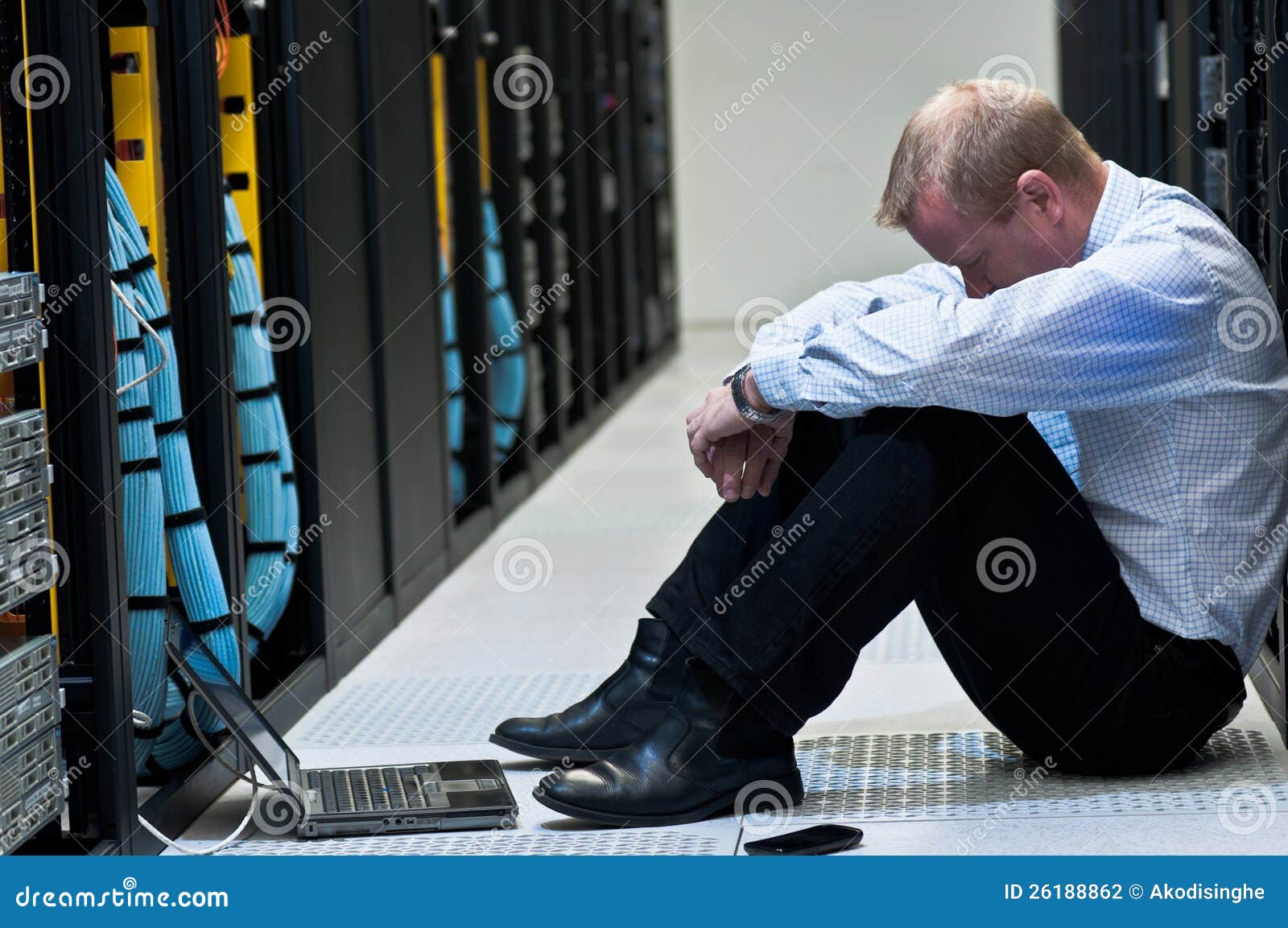 Server frustration stock photo. Image of cable, industry - 26188862