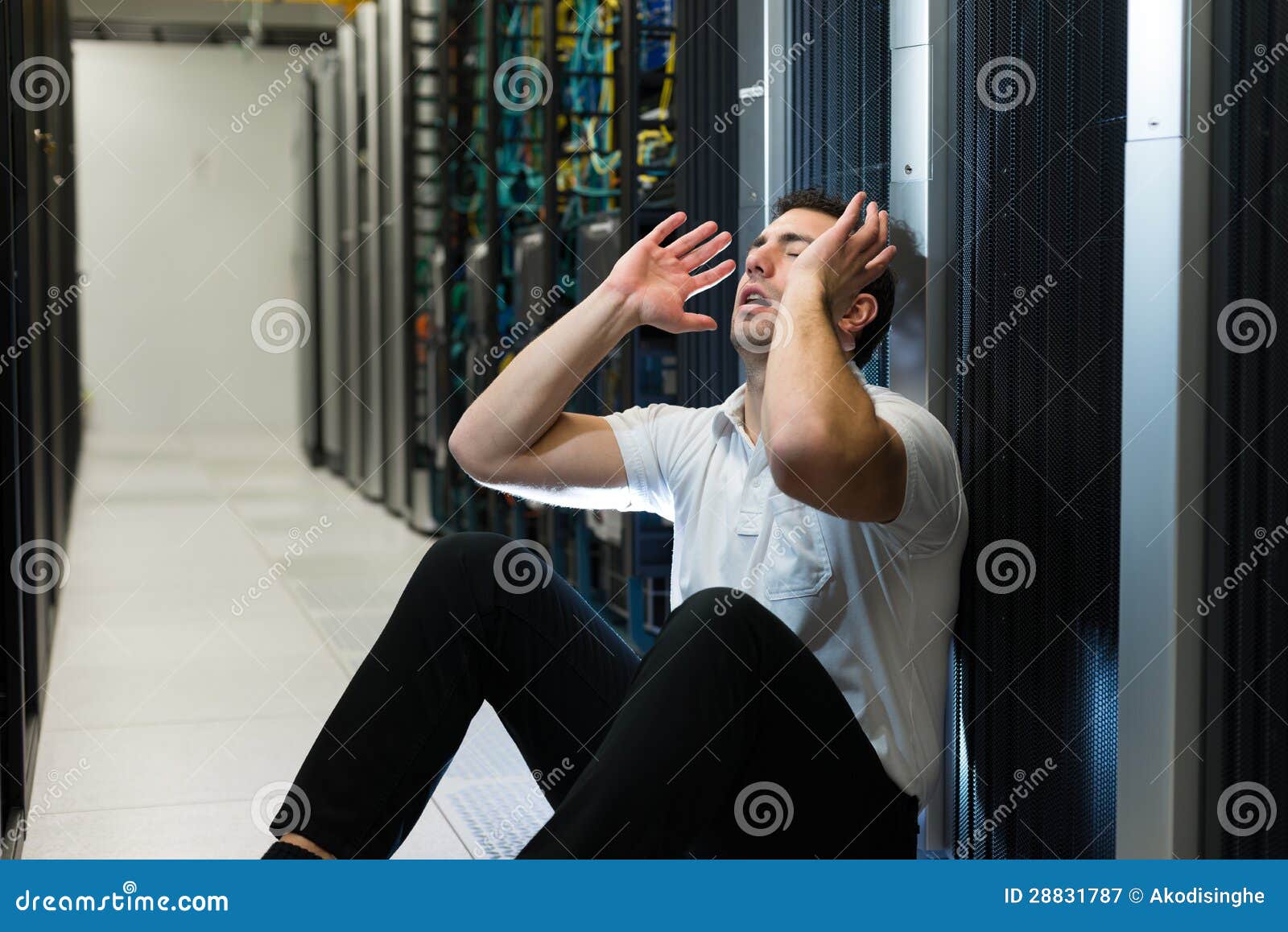 Server frustration stock image. Image of hardware, disaster - 28831787