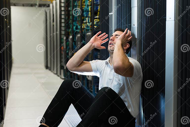 Server frustration stock image. Image of hardware, disaster - 28831787