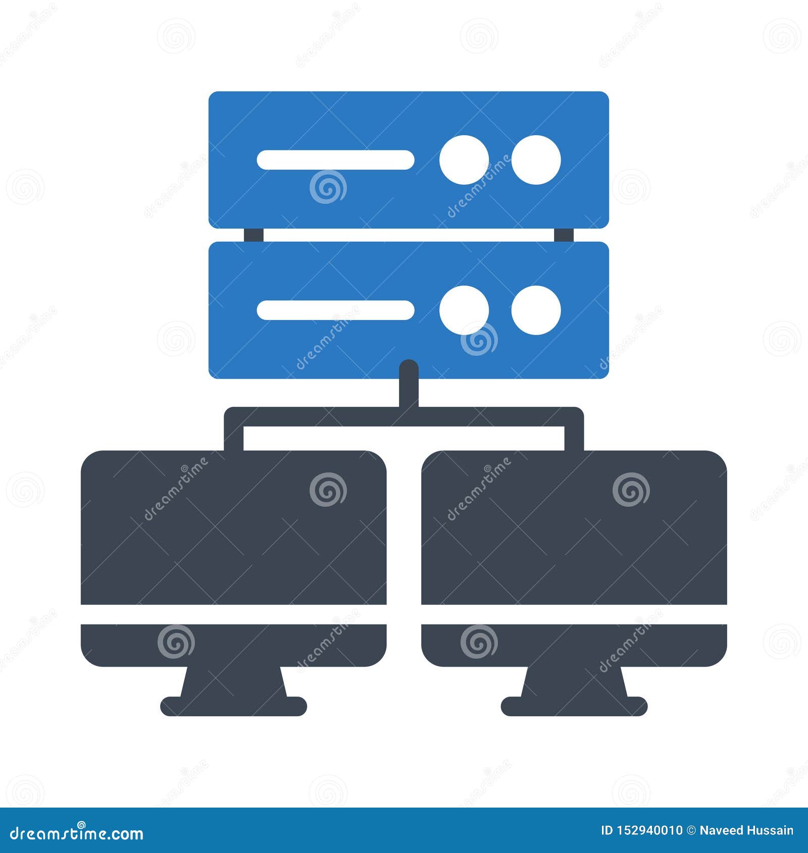 Server Glyph Colour Vector Icon Stock Vector - Illustration of pack ...