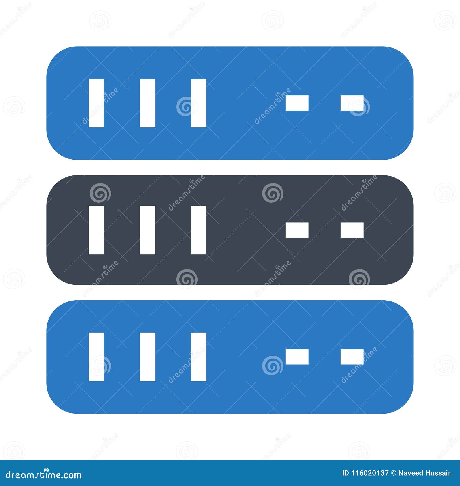 Server Glyphs Double Color Ico Stock Illustration - Illustration of ...