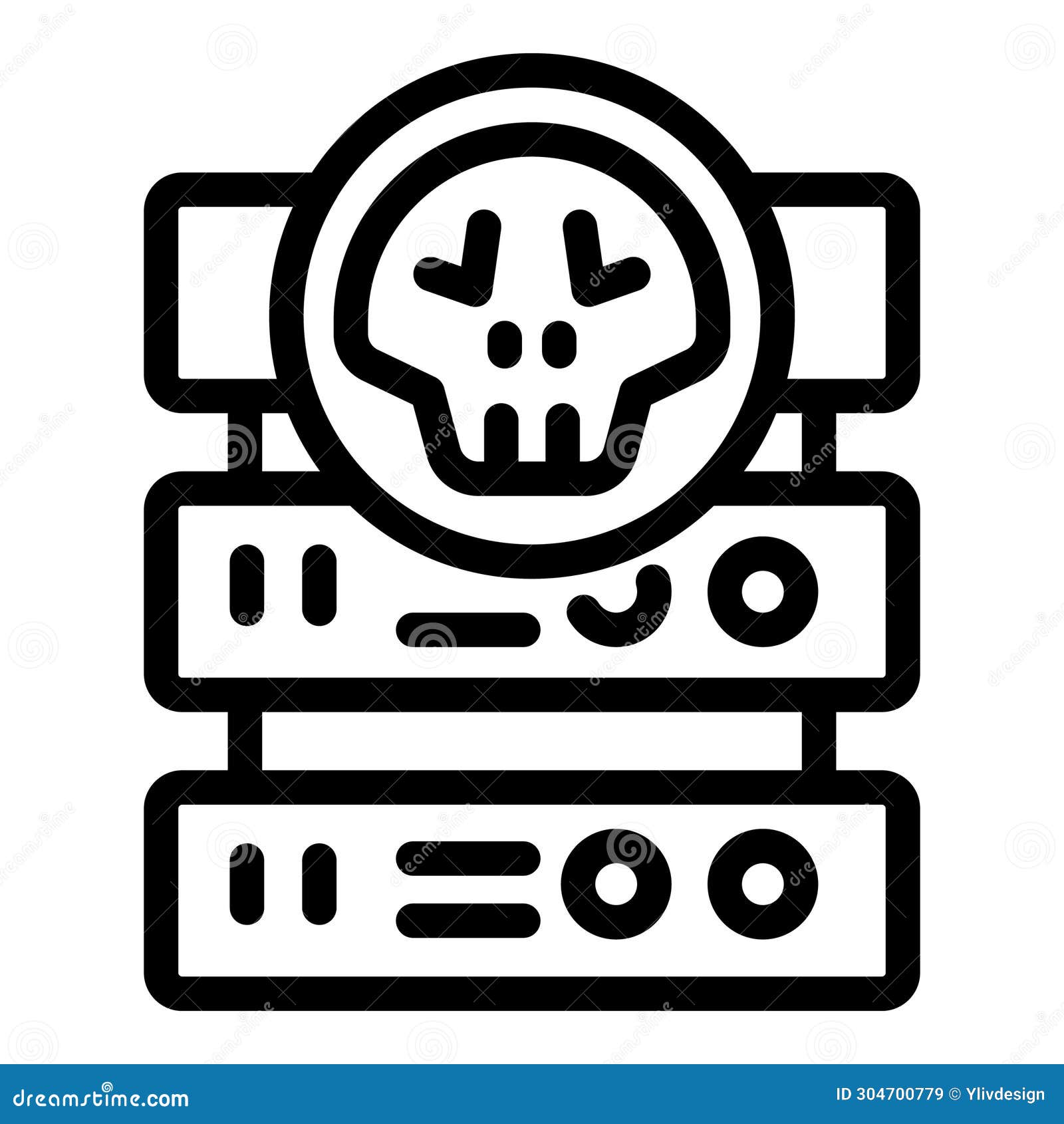 Server Hack Attack Icon Outline Vector. Online Access Stock ...