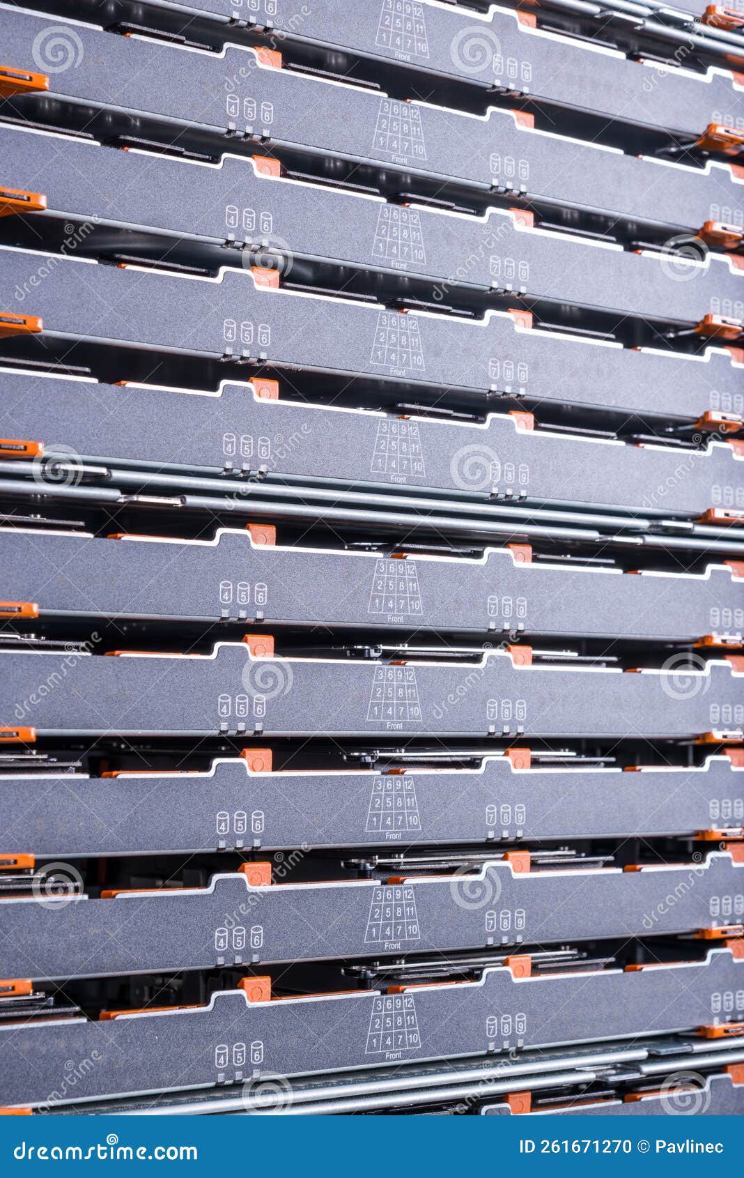 Server with Hard Drive Arrays Stock Photo - Image of data, closed ...