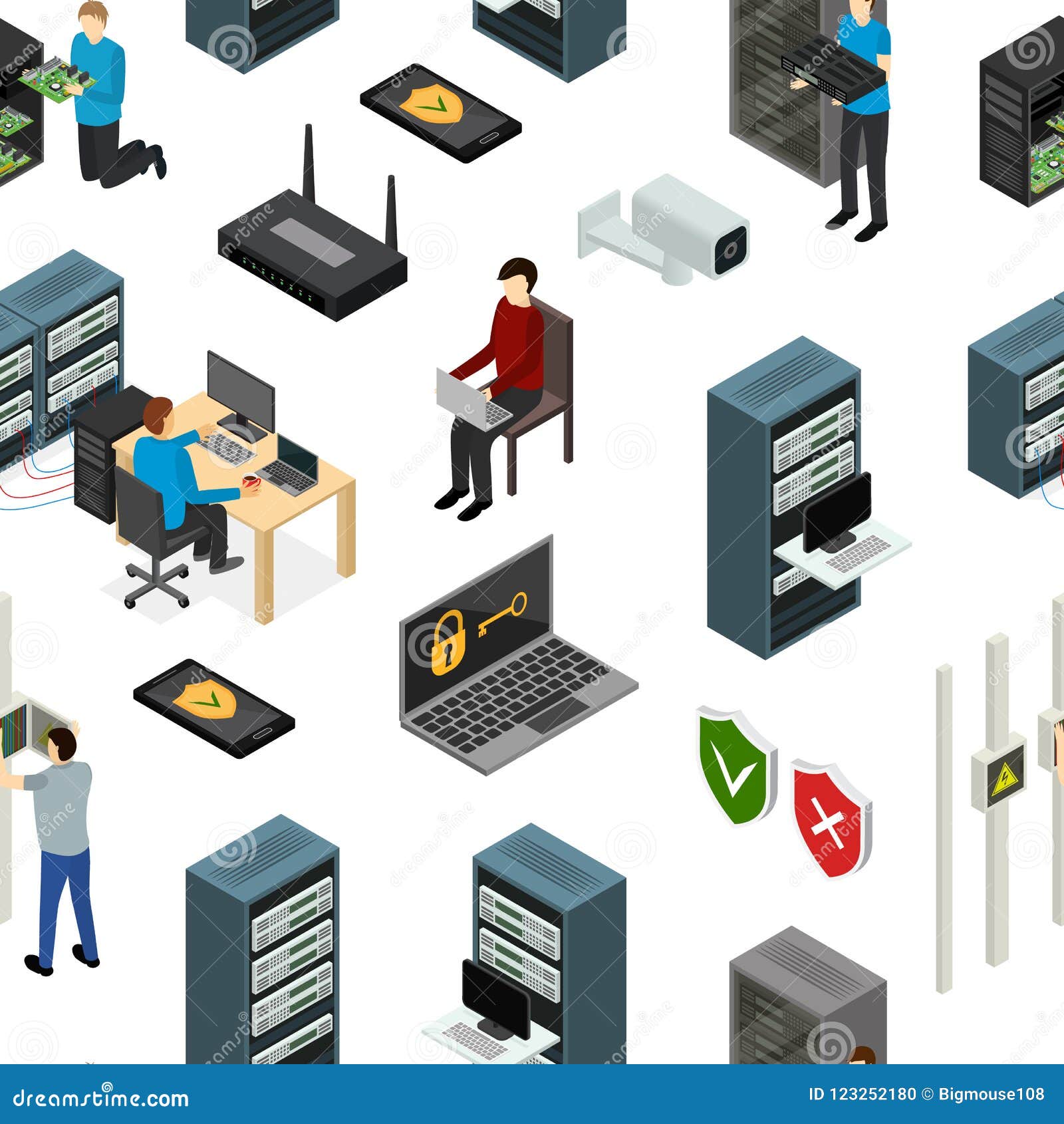 Computer Hardware Pattern Stock Illustrations – 16,044 Computer ...