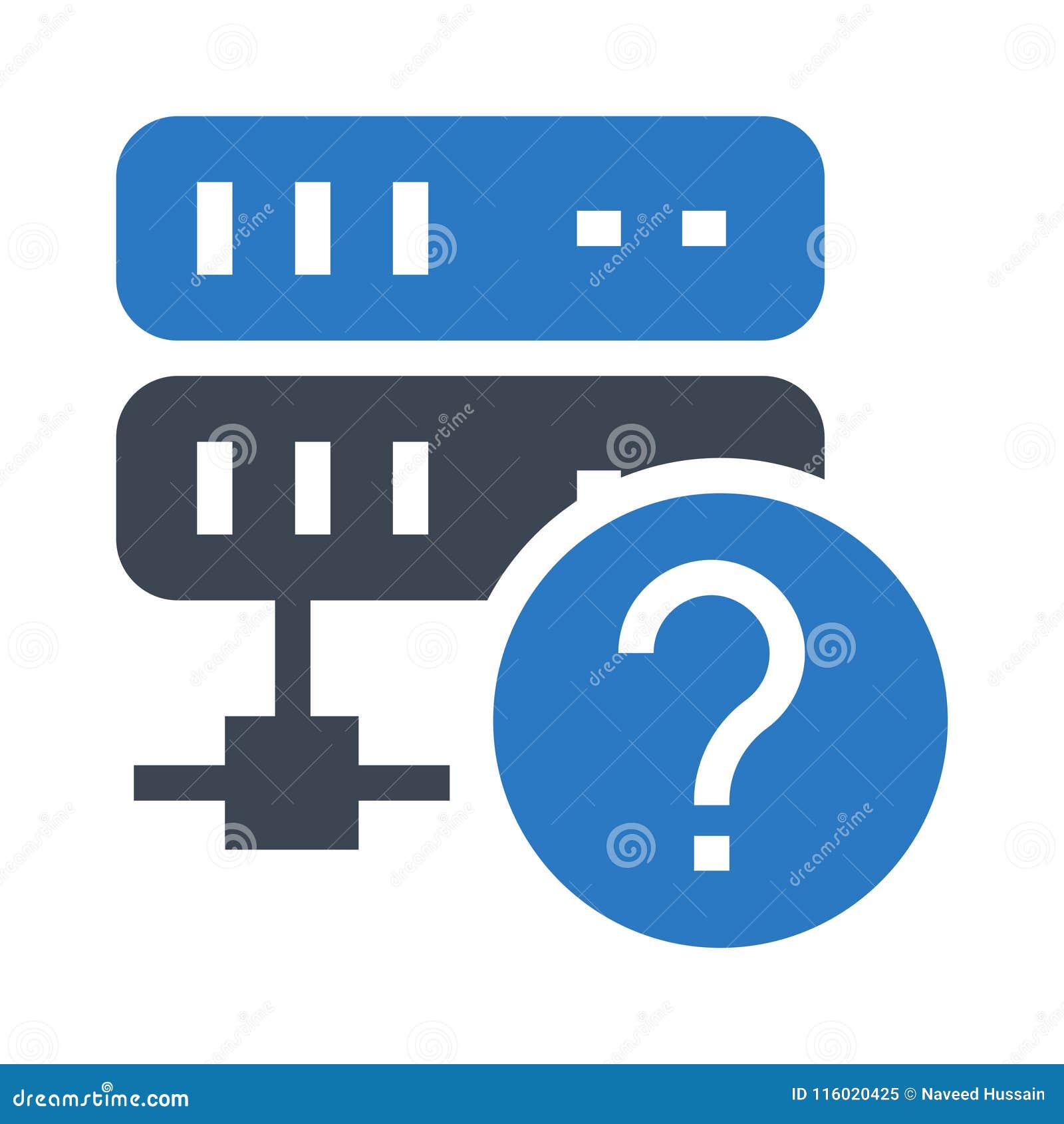 Server Help Glyphs Double Color Icon Stock Illustration - Illustration ...