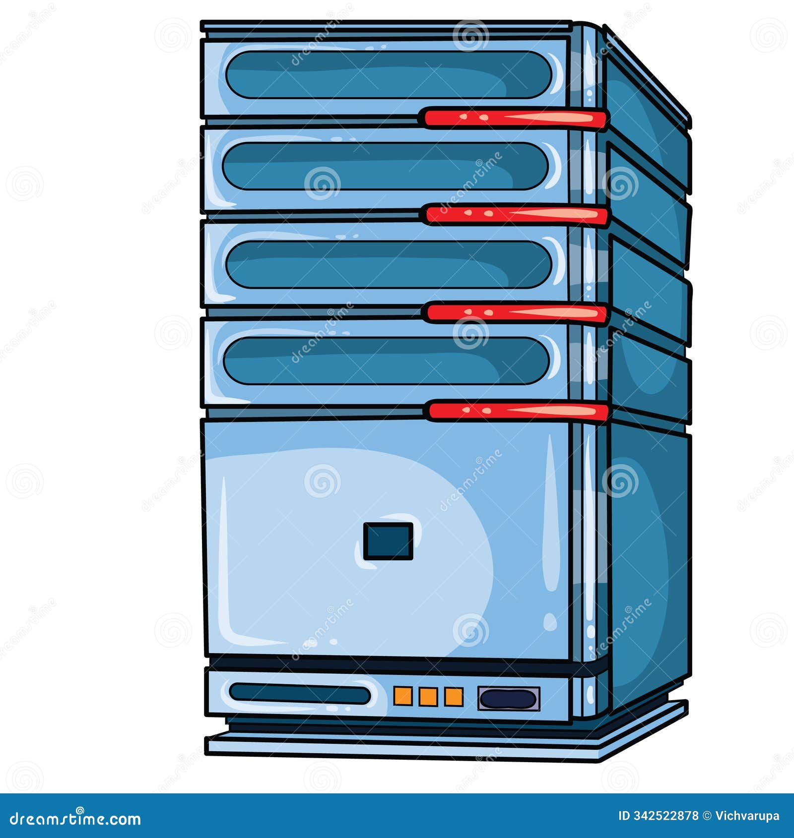 Server High Performance Computer Stock Illustration - Illustration of ...