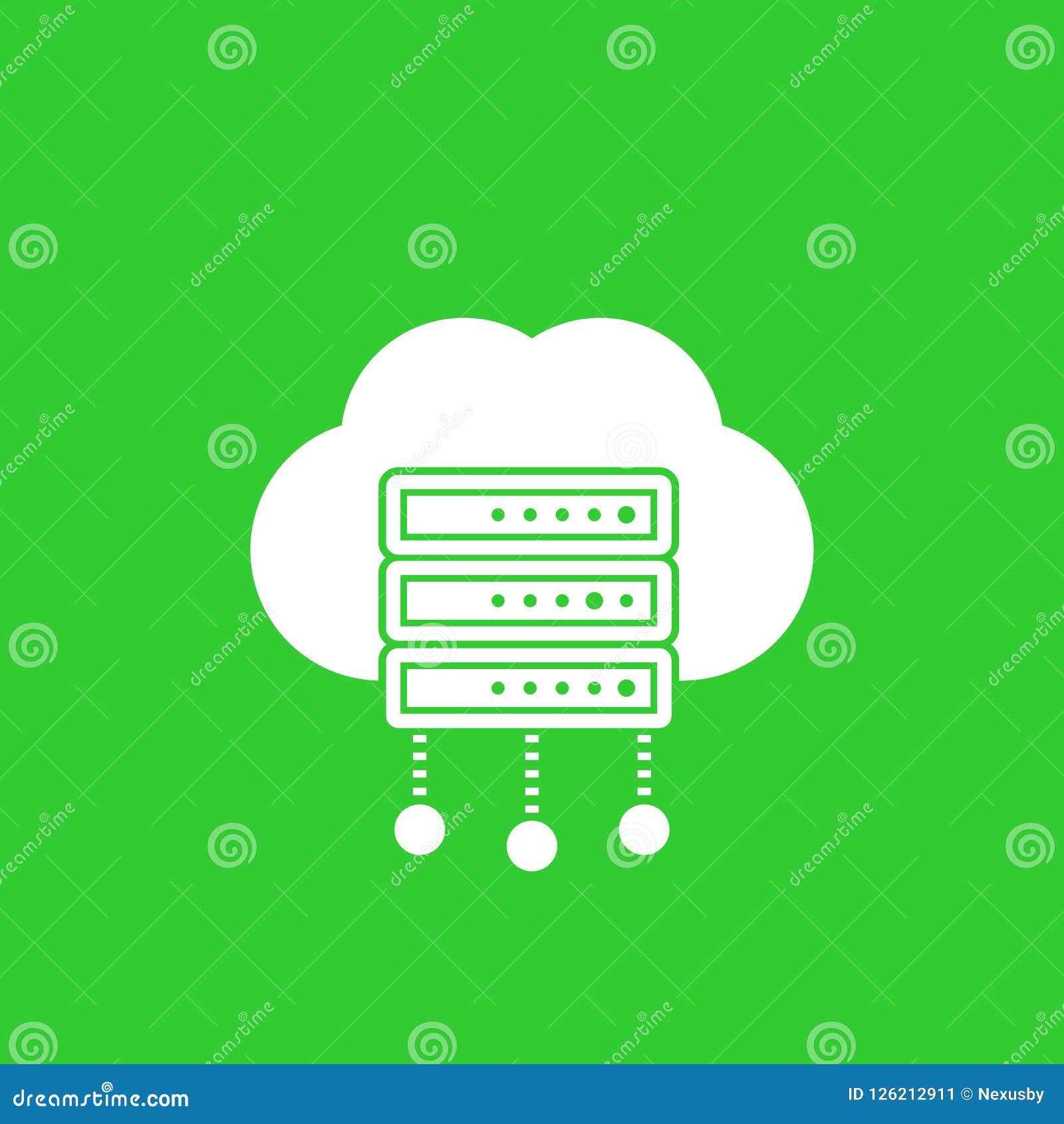 Server, Hosting Services Vector Icon Stock Vector - Illustration of ...