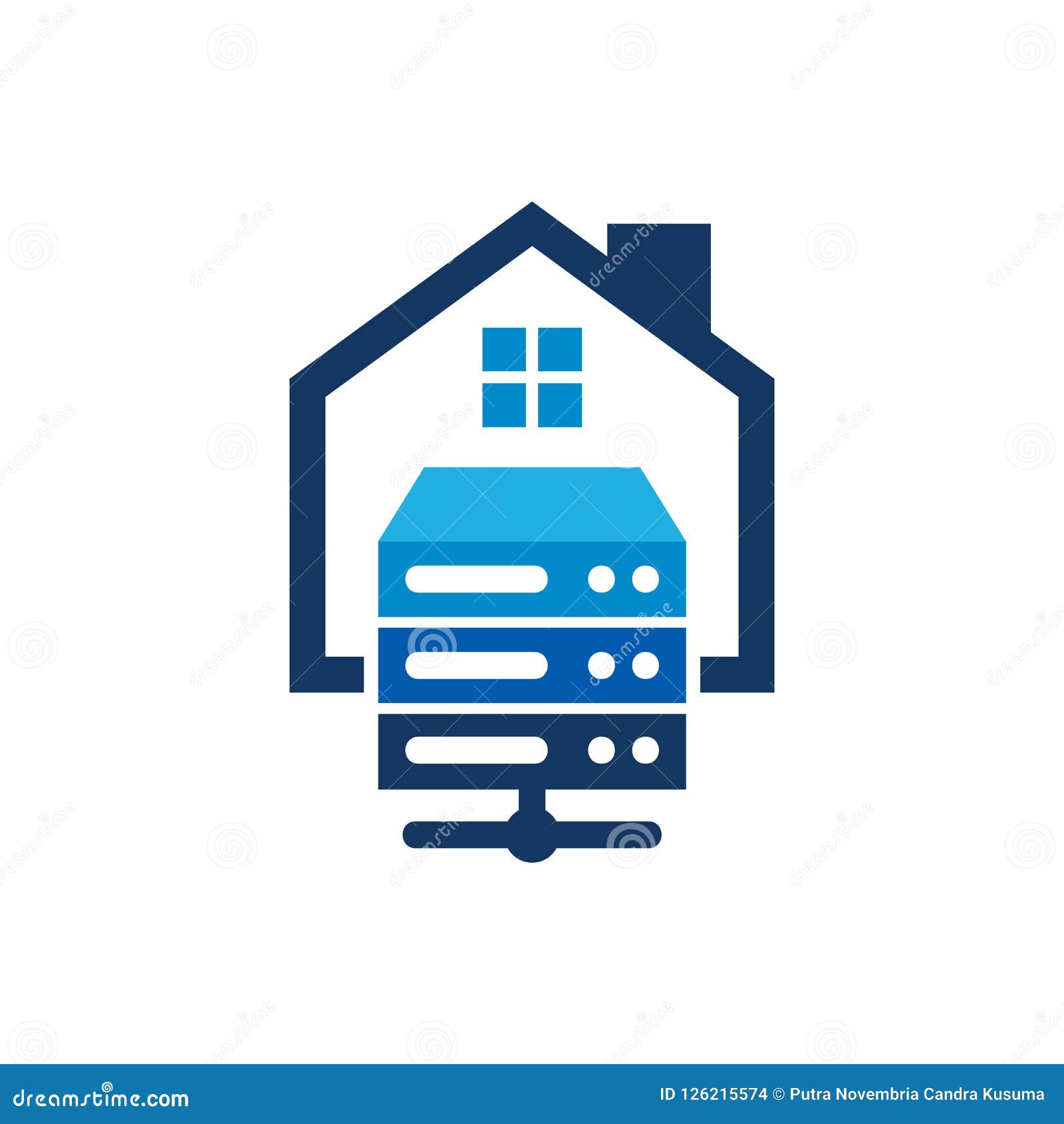 Server House Logo Icon Design Stock Vector - Illustration of company ...